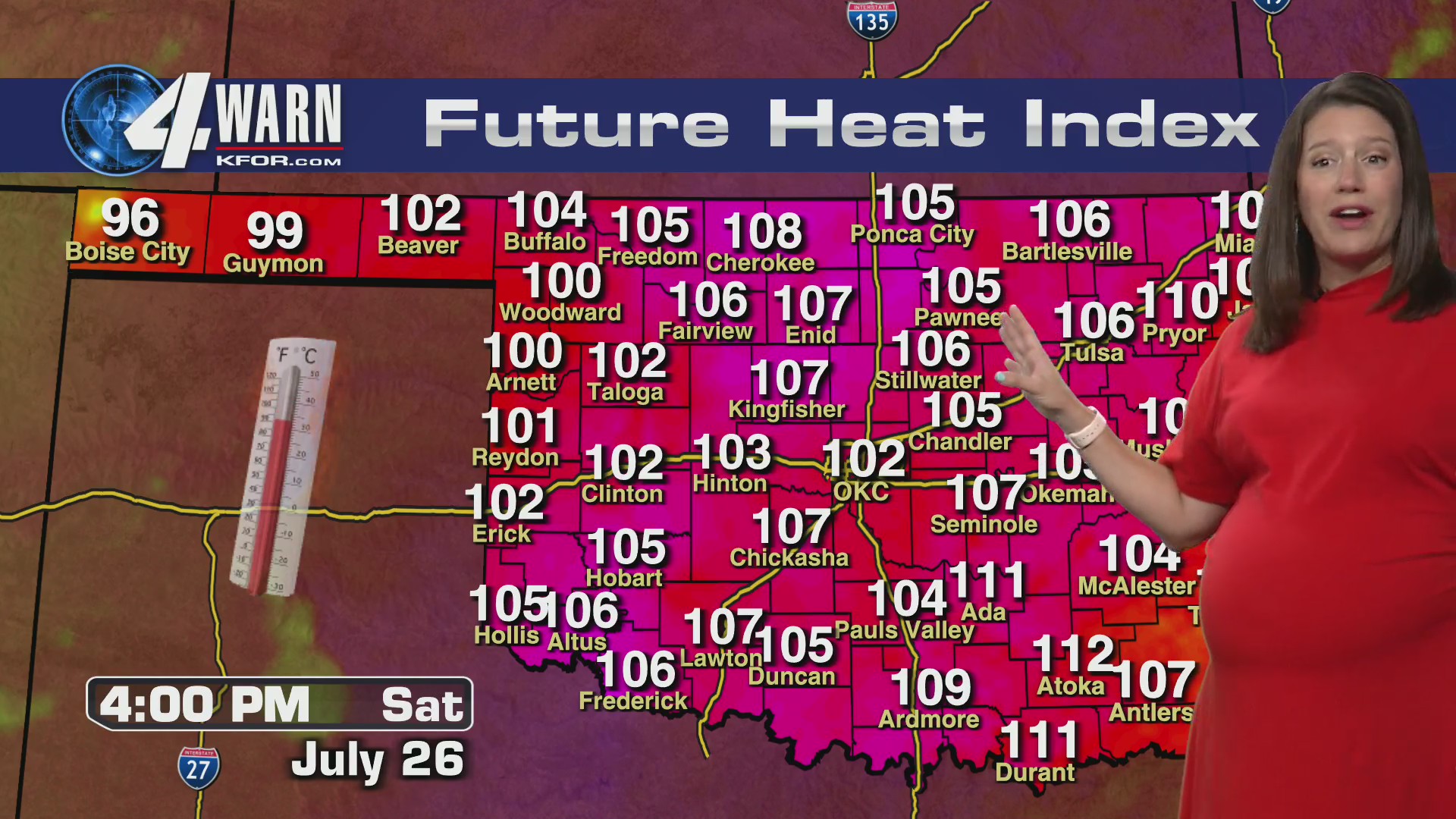Emily Sutton details isolated storm chances and sizzling weekend temps ...
