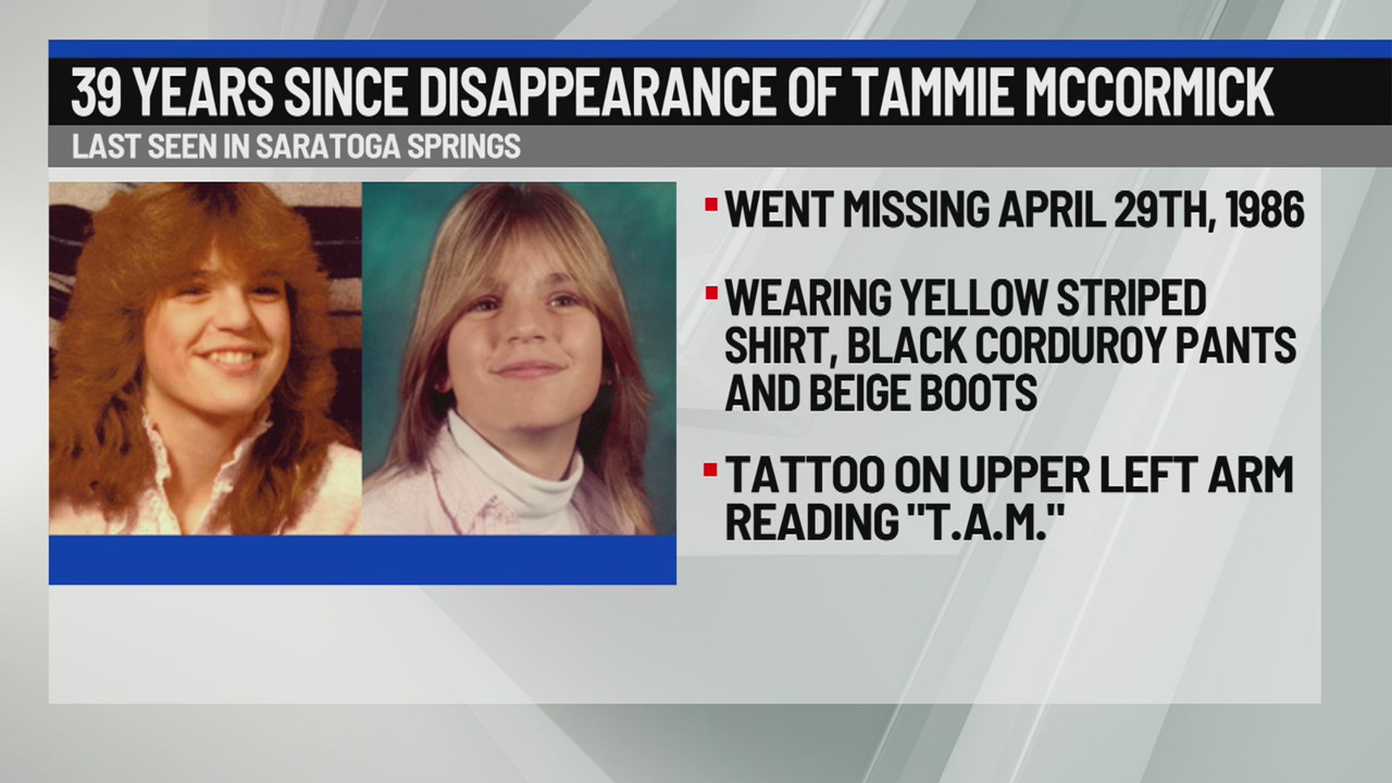 39 years since disappearance of Tammie McCormick – NEWS10 ABC