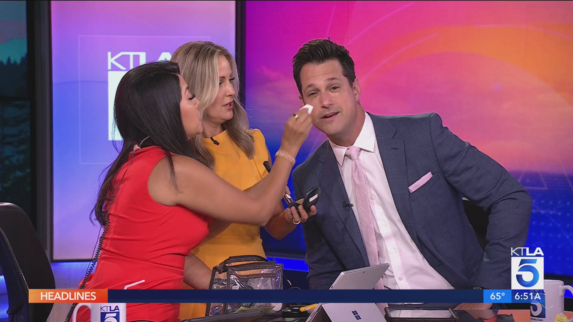 No makeup artist? No problem: KTLA’s Doug Kolk gets a lesson in ...