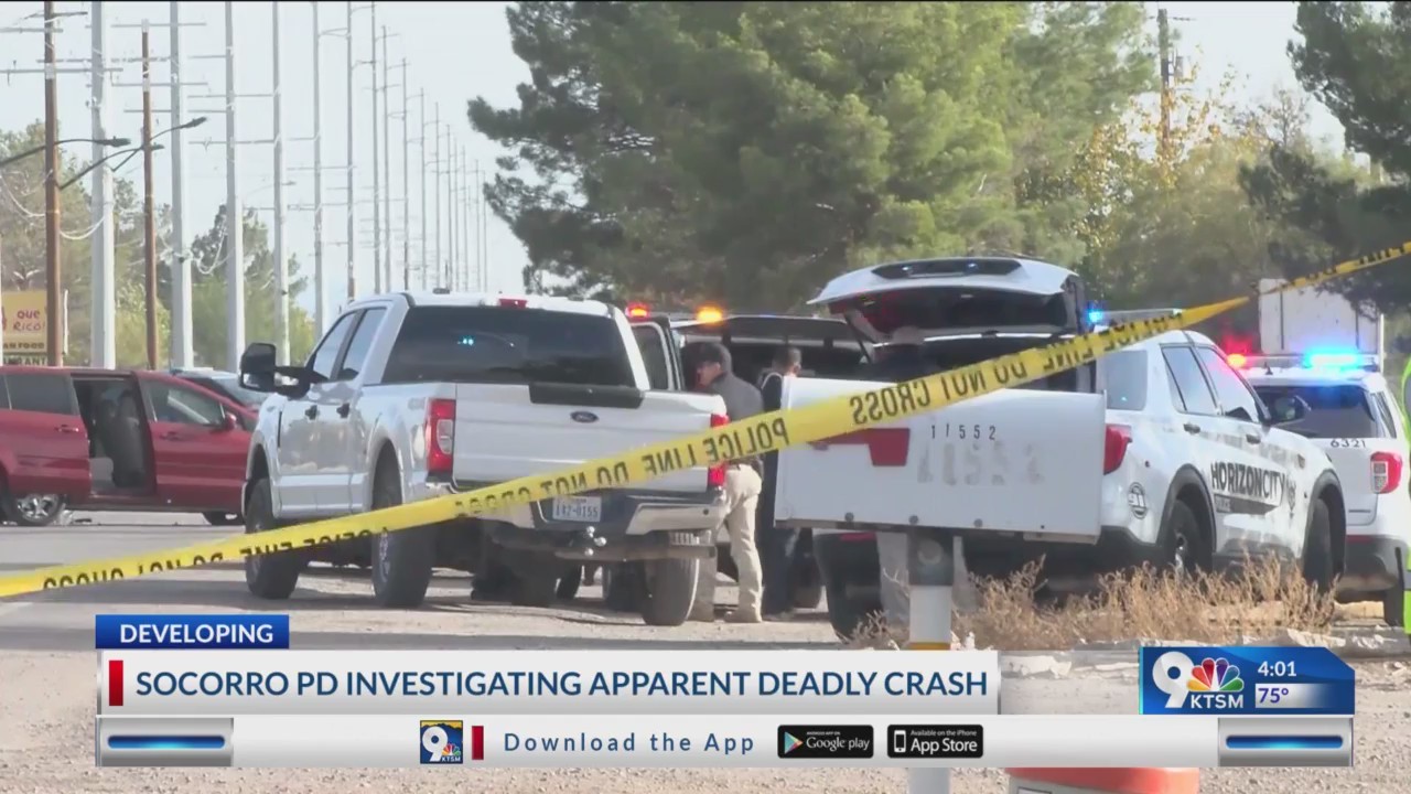 Socorro PD investigates apparent deadly crash – KTSM 9 News