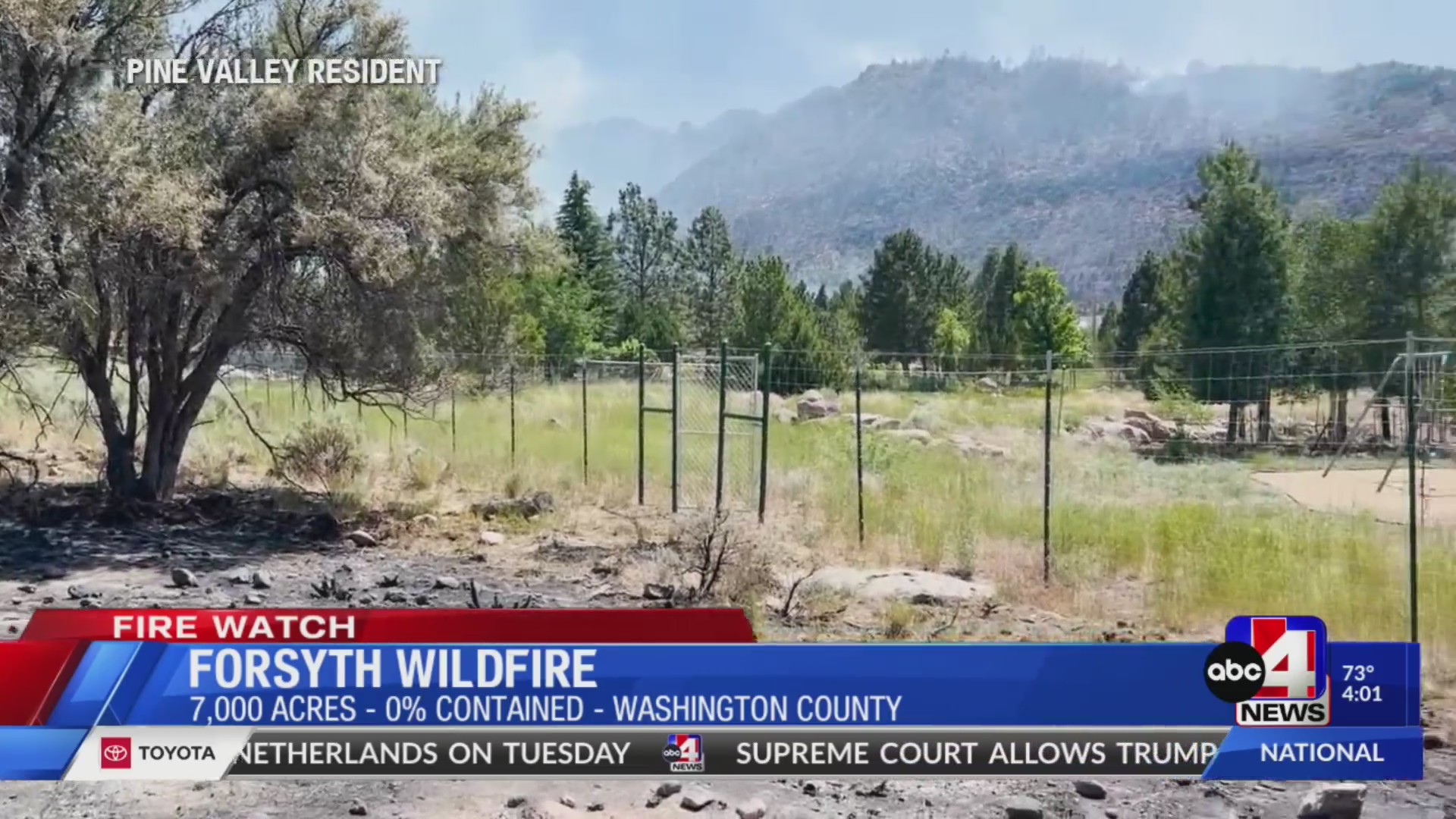 Live on the ground covering the Pine Valley fire – ABC4 Utah