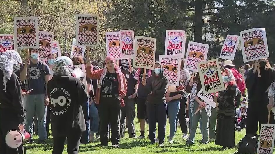 UC Davis students protest for Palestine in response to Trump’s ...