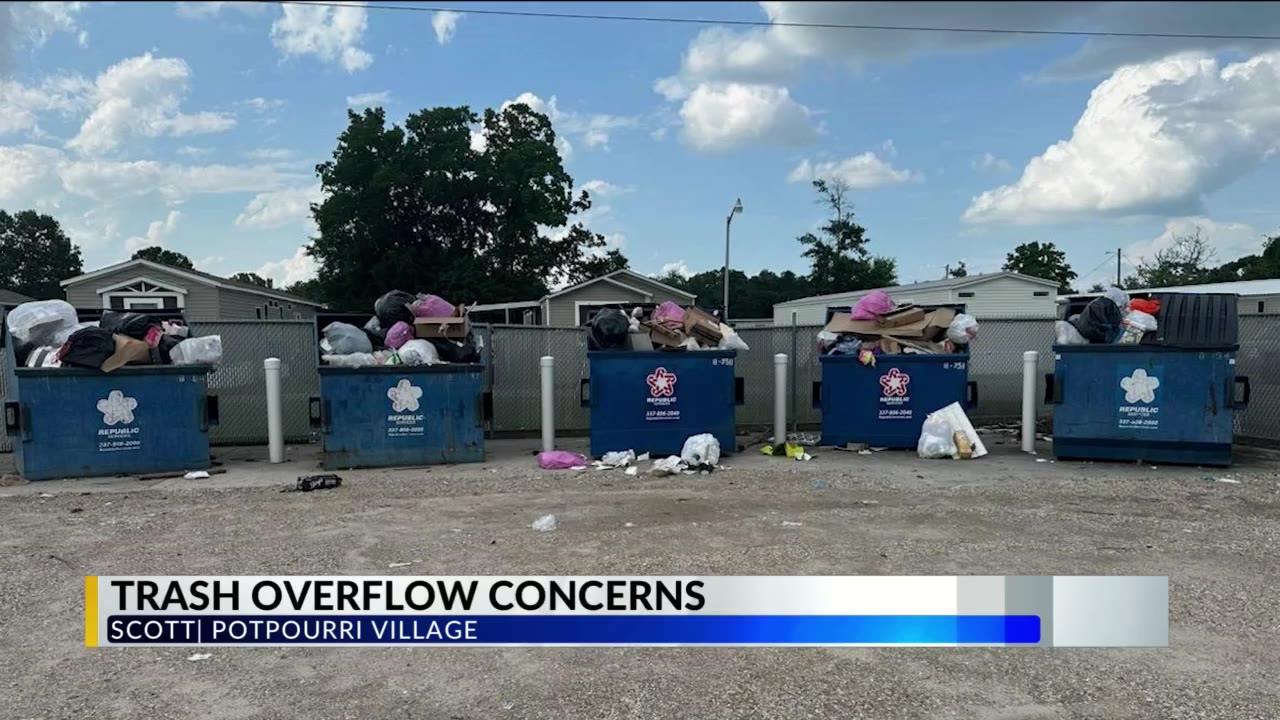 Residents express concerns with trash overflow at mobile park in Scott ...