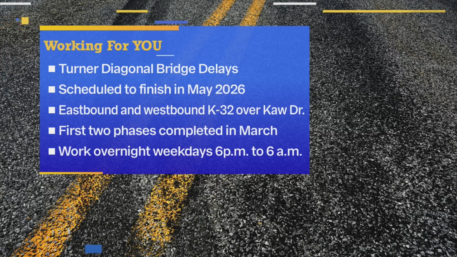 Finish date for Turner Diagonal Bridge project shifts – FOX 4 Kansas ...