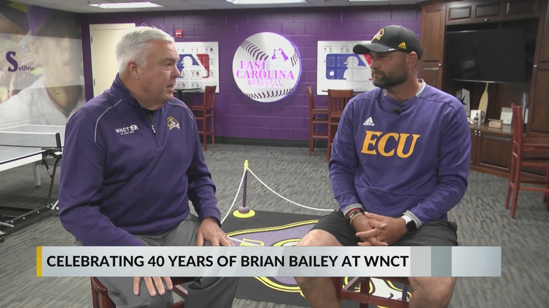 ECU Baseball Head Coach Cliff Godwin talks about Brian Bailey’s 40th anniversary at WNCT – WNCT