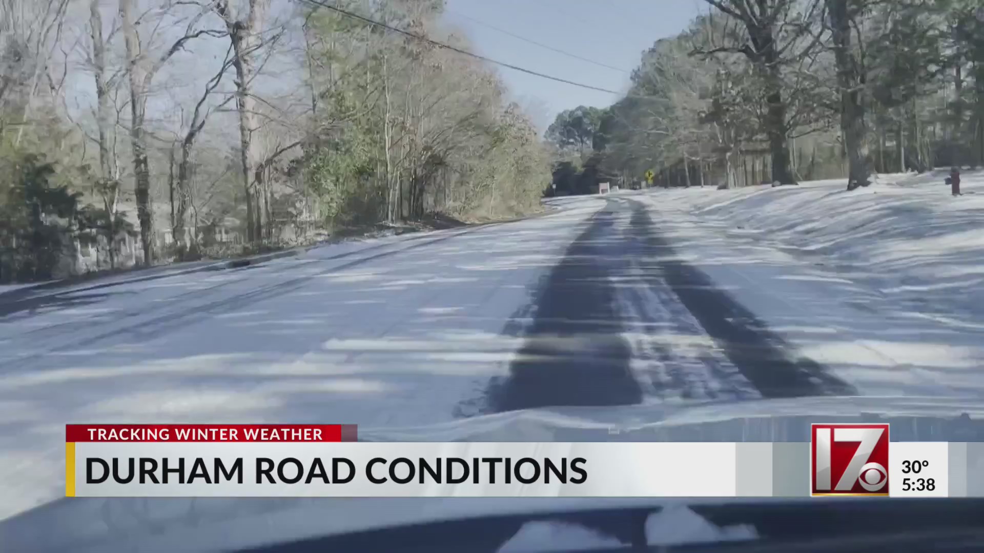 Road conditions in Durham after winter storm – CBS17.com