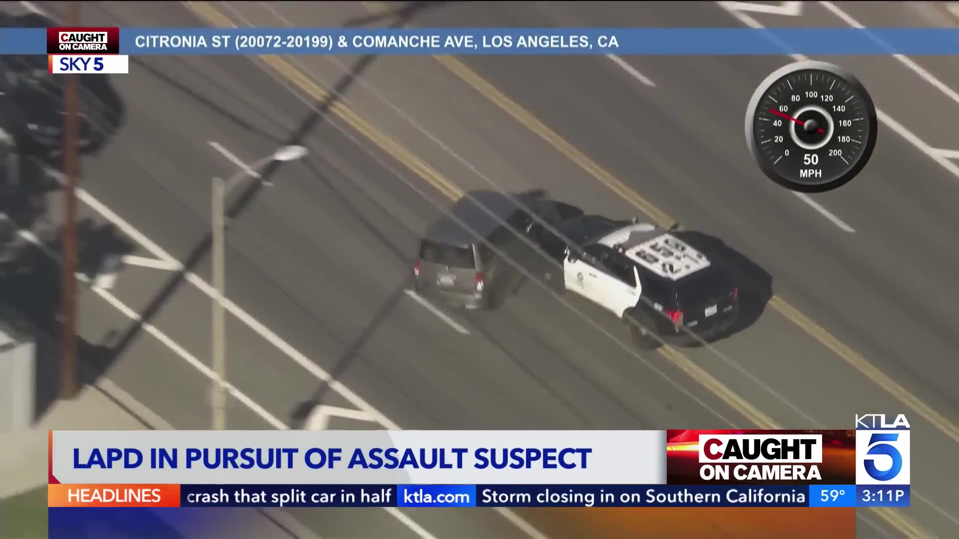 Caught on Camera: PIT maneuvers can’t stop wild pursuit suspect – KTLA