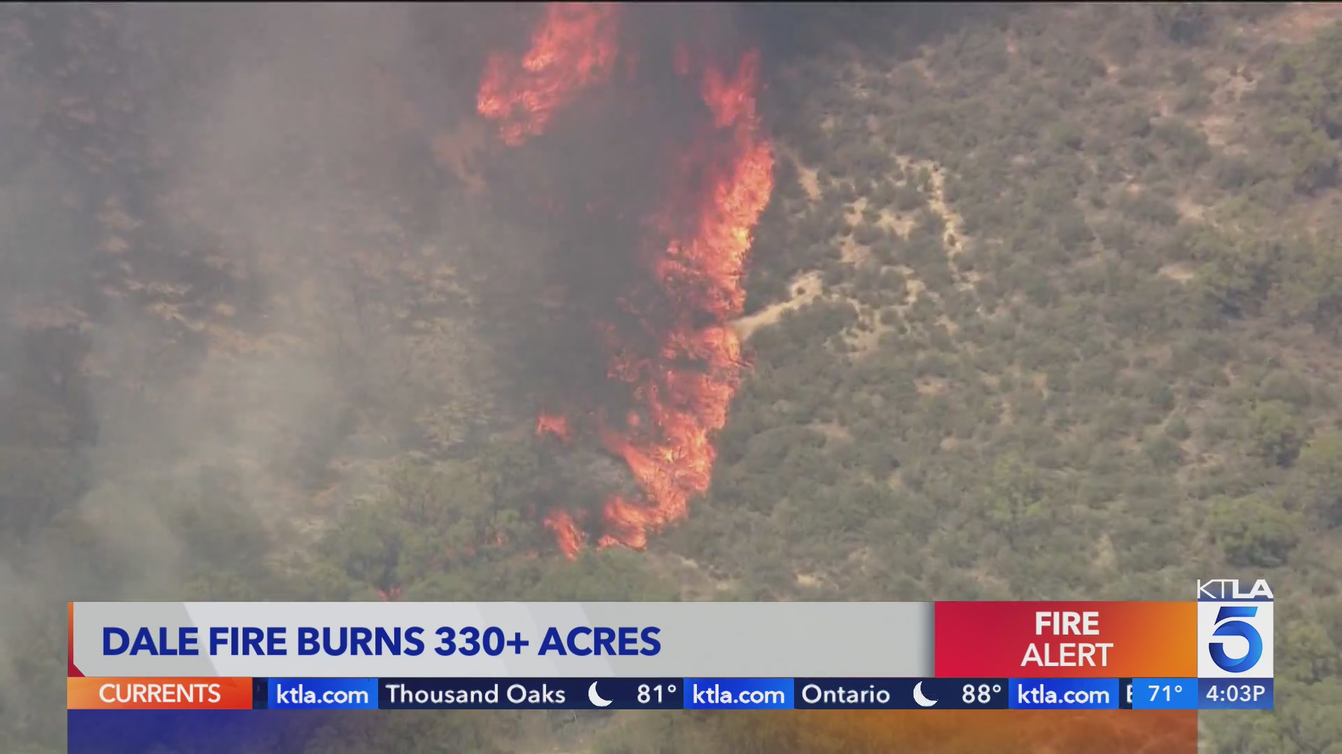 Evacs ordered as fires erupt, combine in Riverside County – KTLA