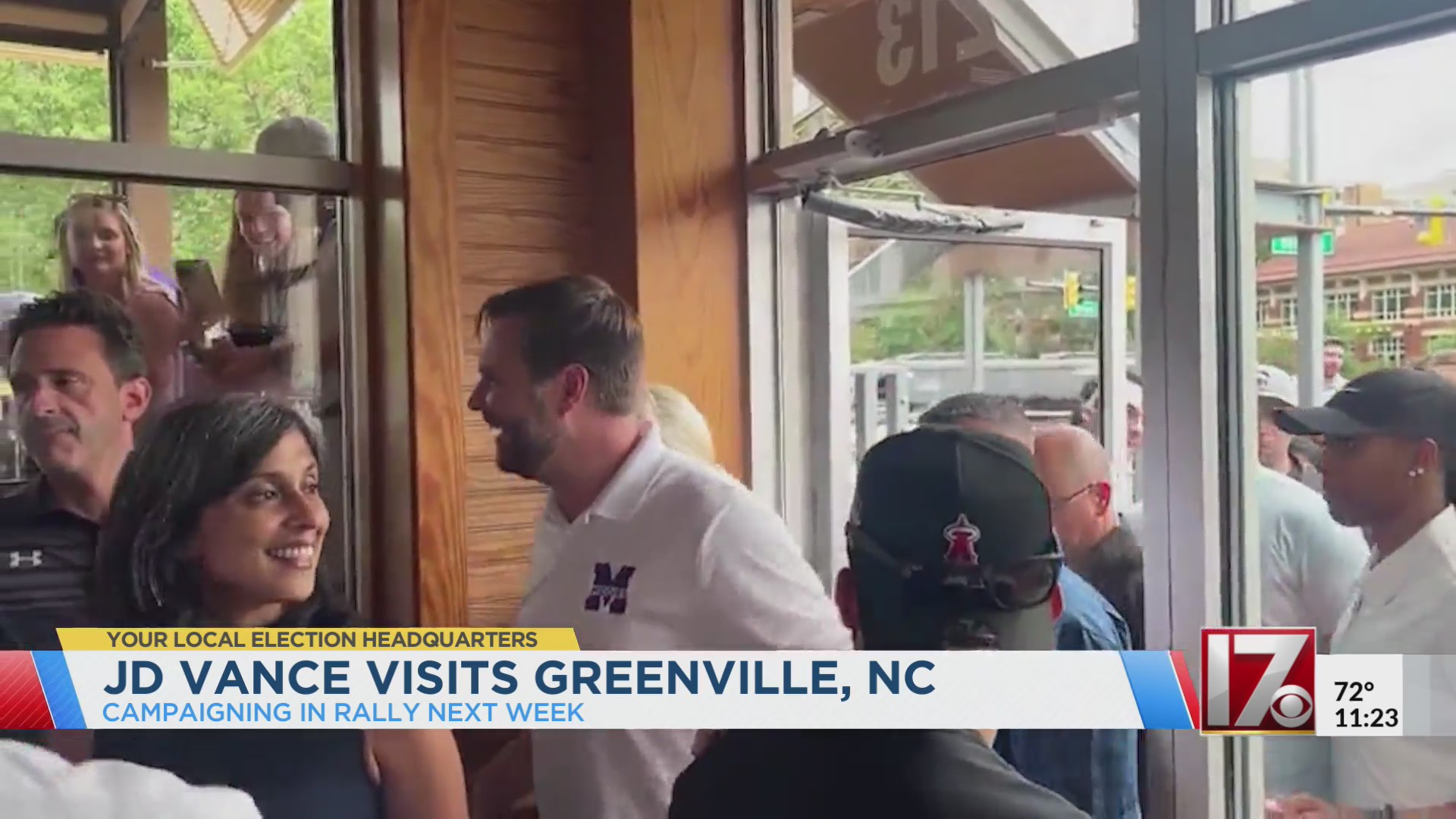 Republican VP nominee Vance visits Greenville – CBS17.com