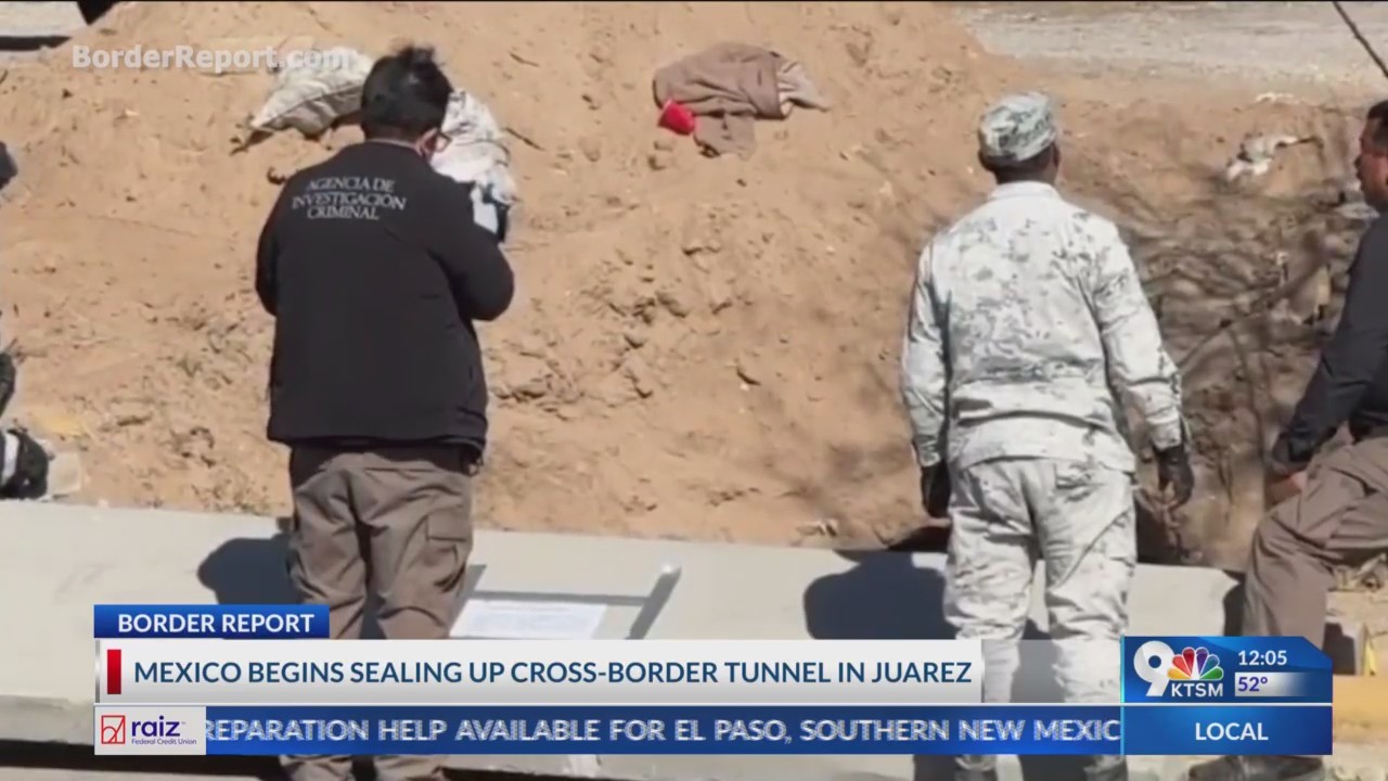 Mexico begins sealing up cross-border smuggling tunnel in Juarez ...