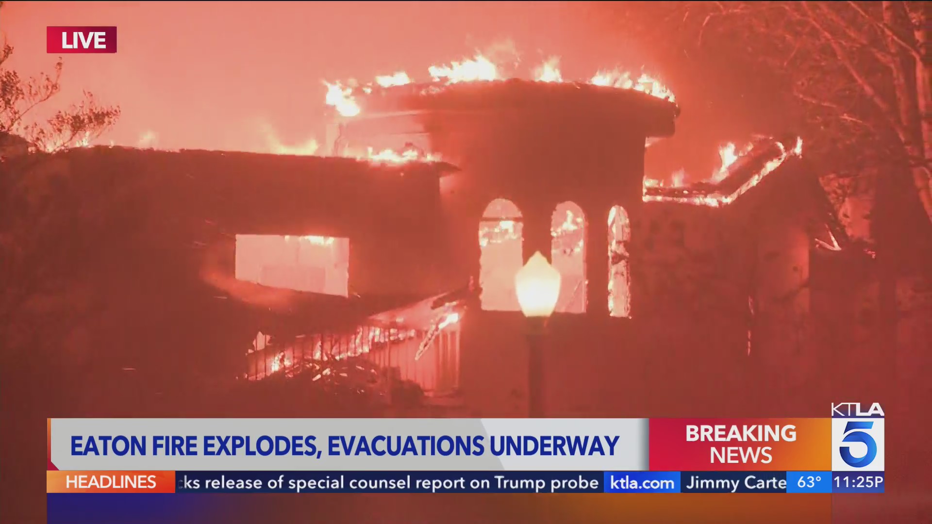 Eaton Fire continues growing, destroying homes and forcing evacuations ...