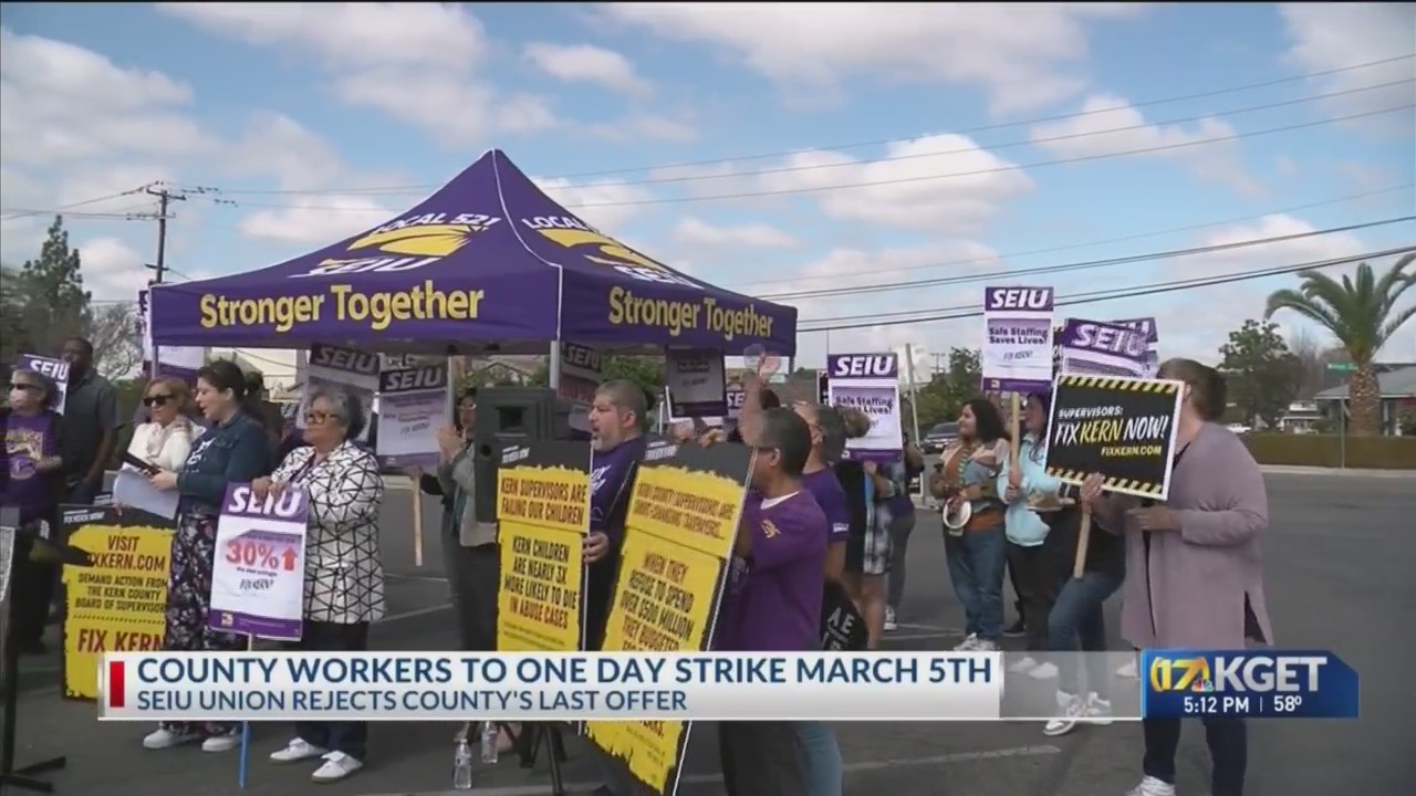 Kern County SEIU Union to strike March 5 – KGET 17 News