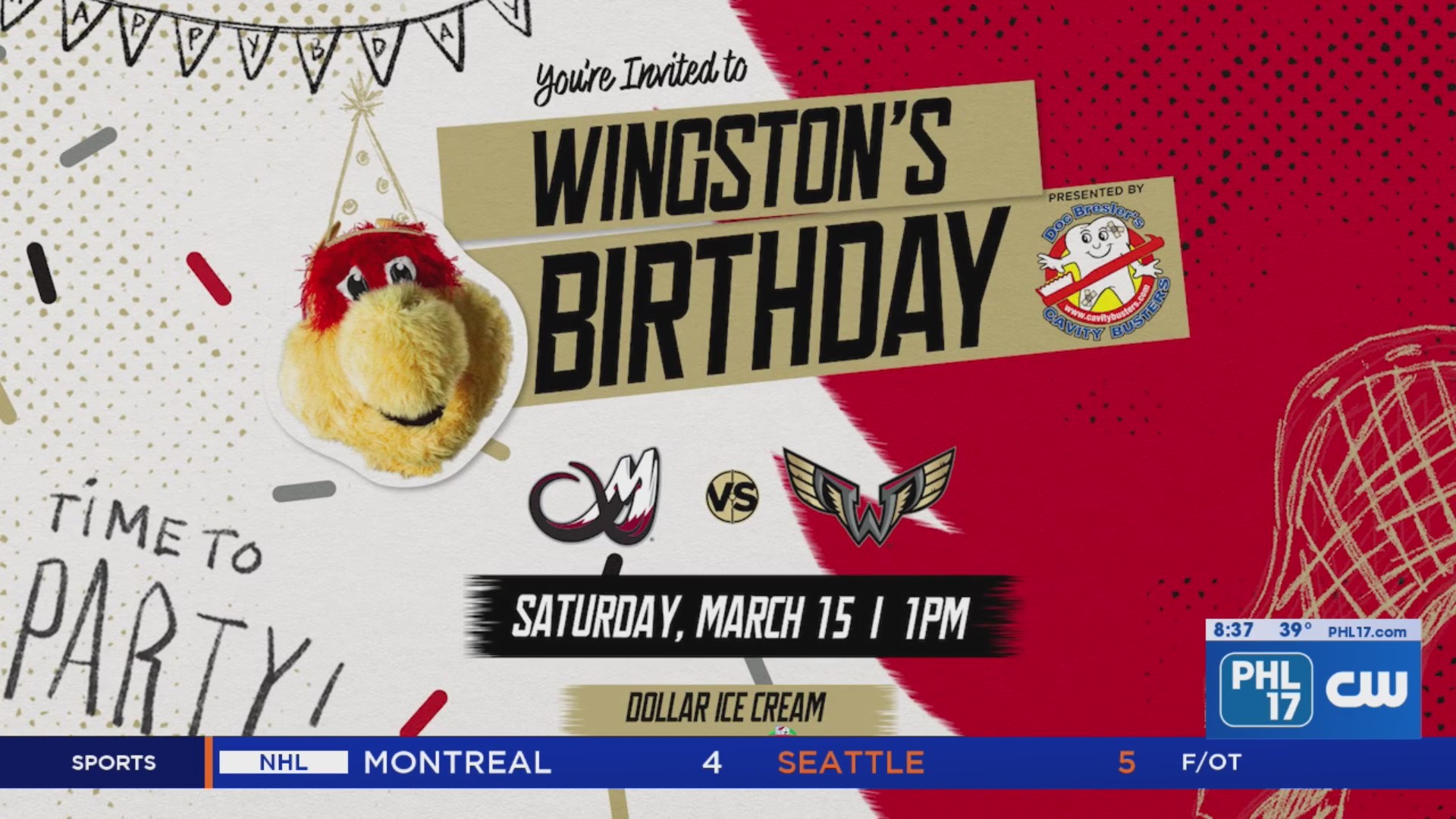Philadelphia Wings to celebrate Wingston’s birthday on Saturday – PHL17.com