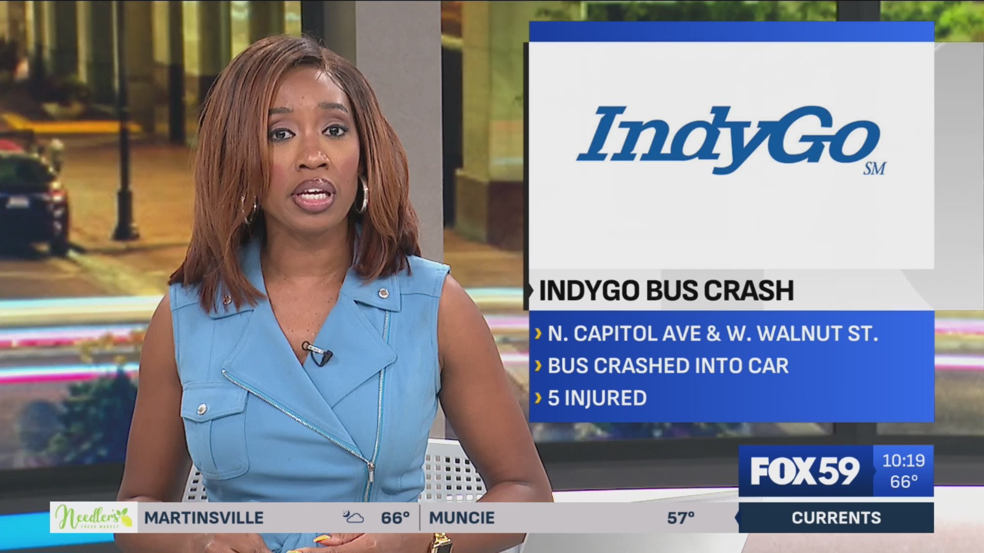 5 injured in crash involving IndyGo bus in downtown Indy – Fox 59