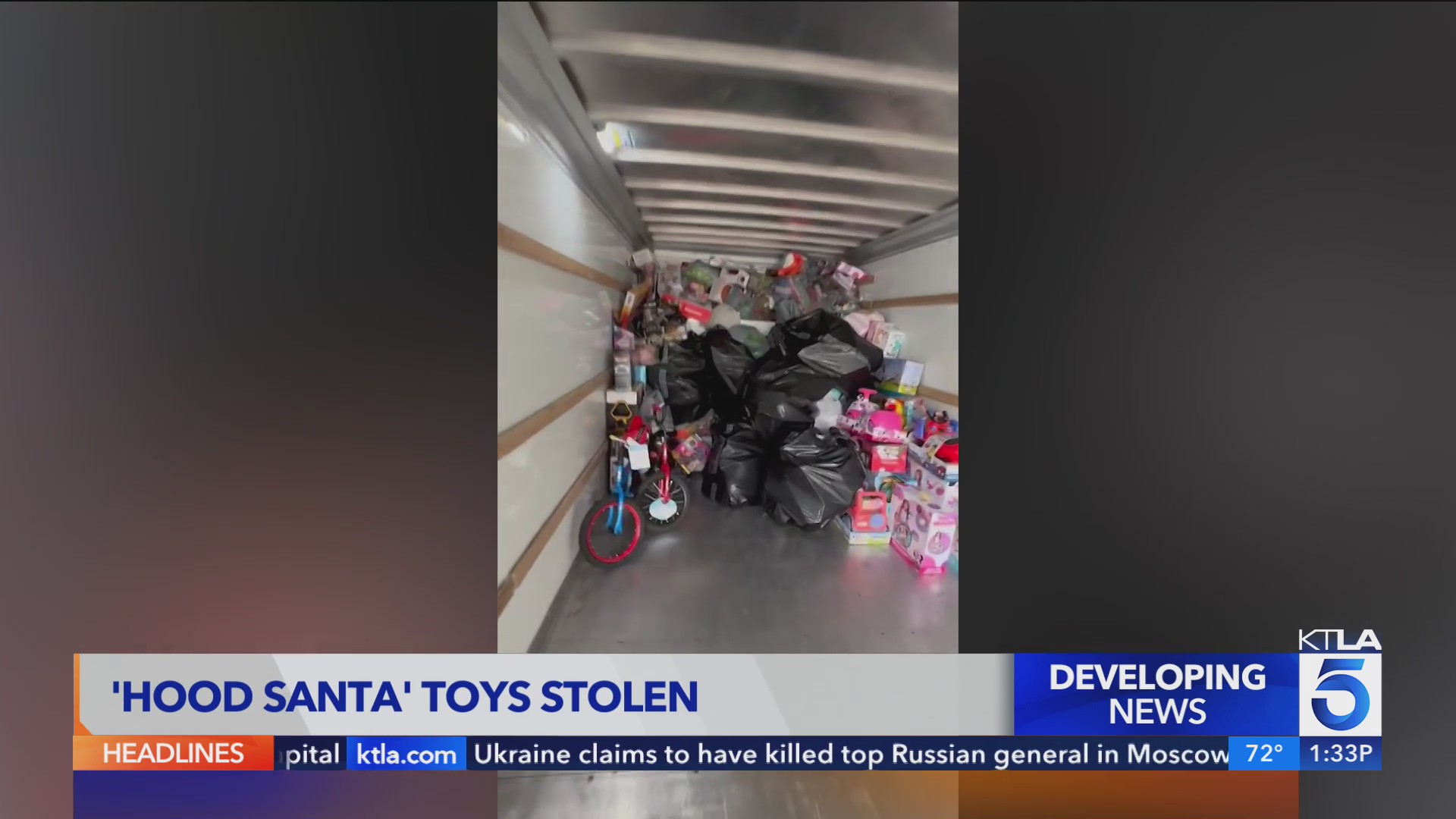 Thieves make off with truckload of donated toys for kids – KTLA