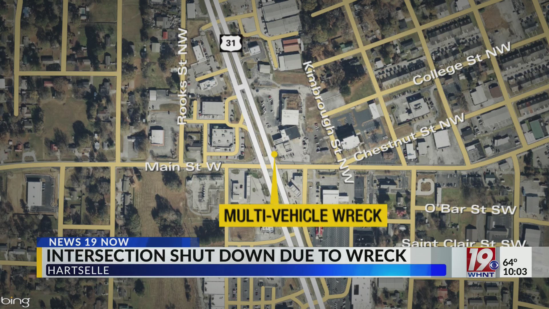 Intersection Shut Down Due to Wreck | Sept. 6, 2025 | News 19 at 10 p.m. – Weekend – WHNT.com