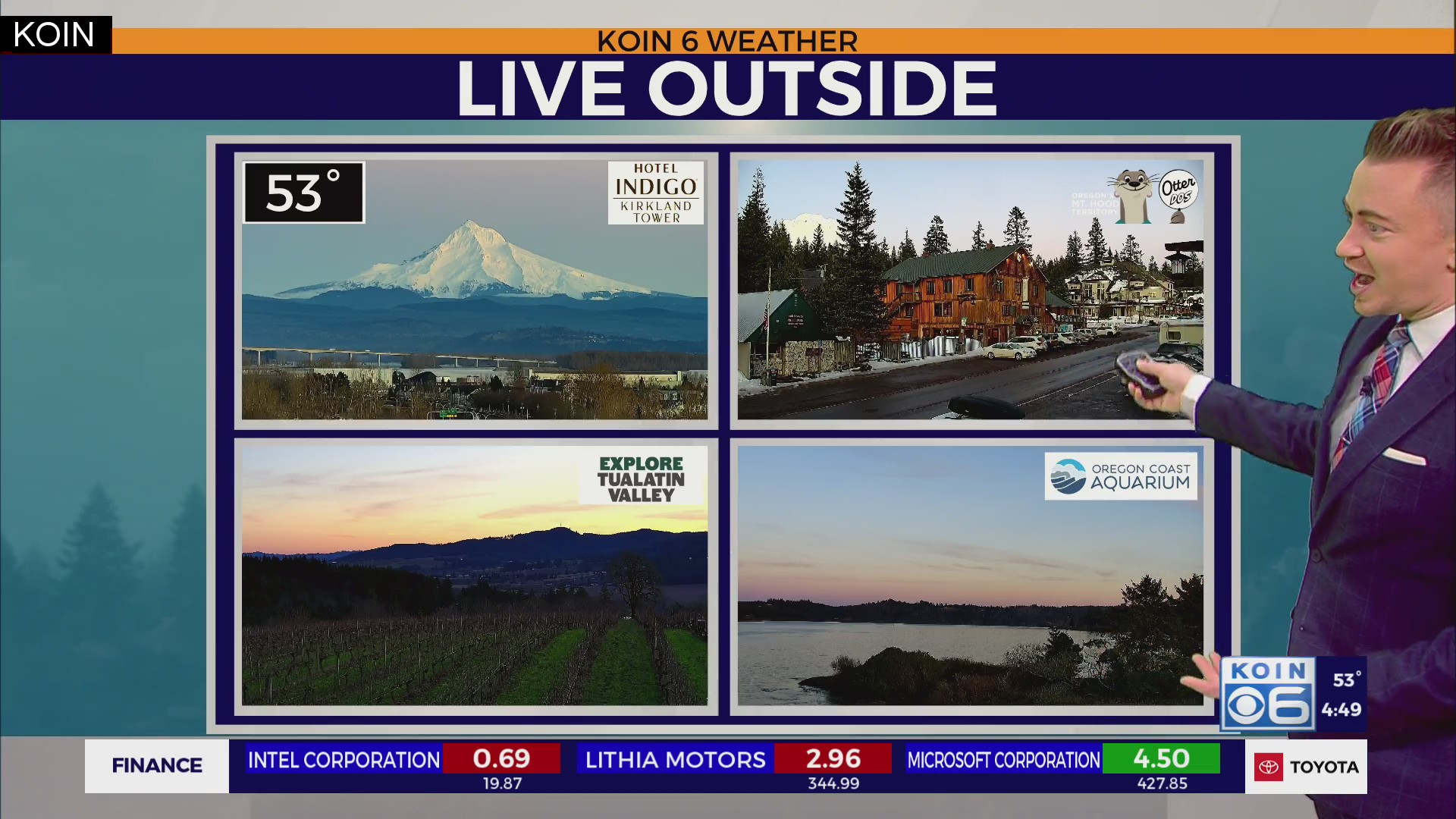 Quad weather cam shot of sunsets – KOIN.com