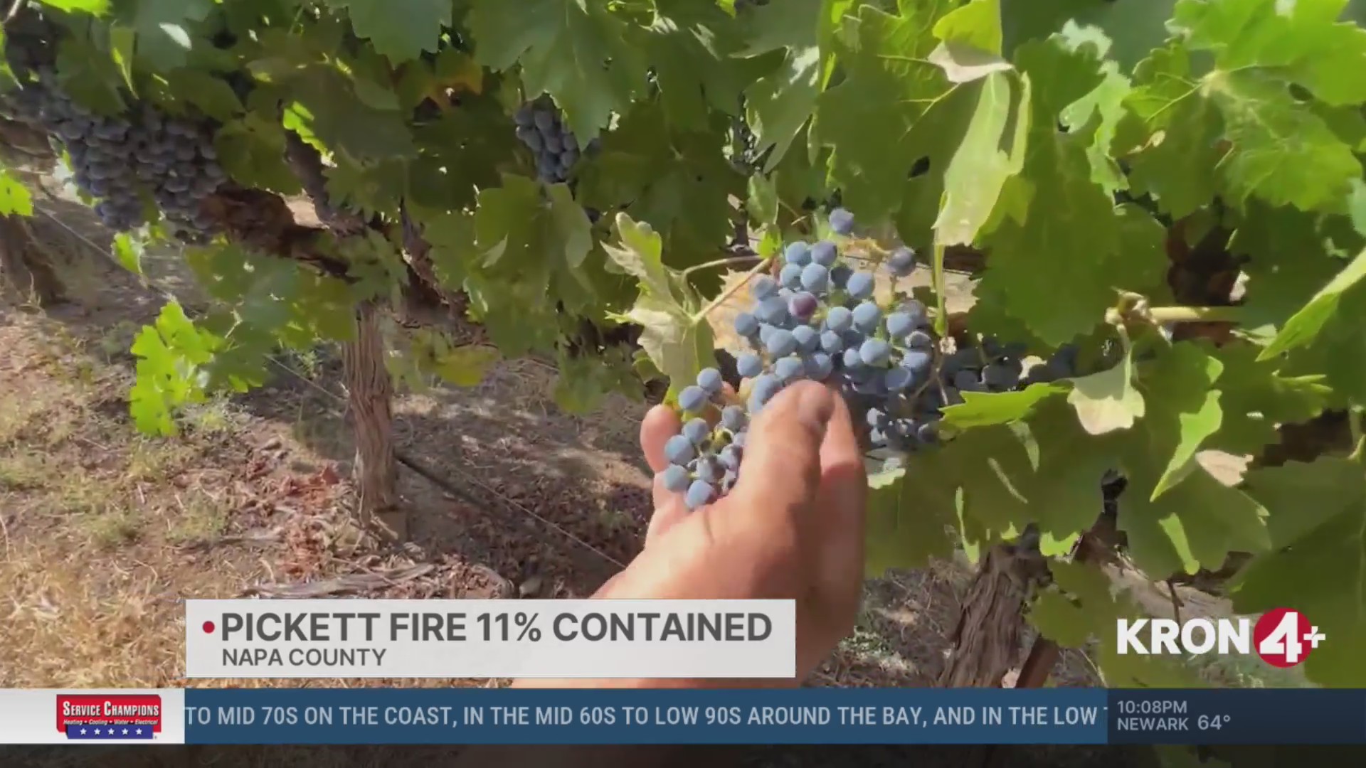 Pickett Fire causing concerns in California’s wine country – KRON4