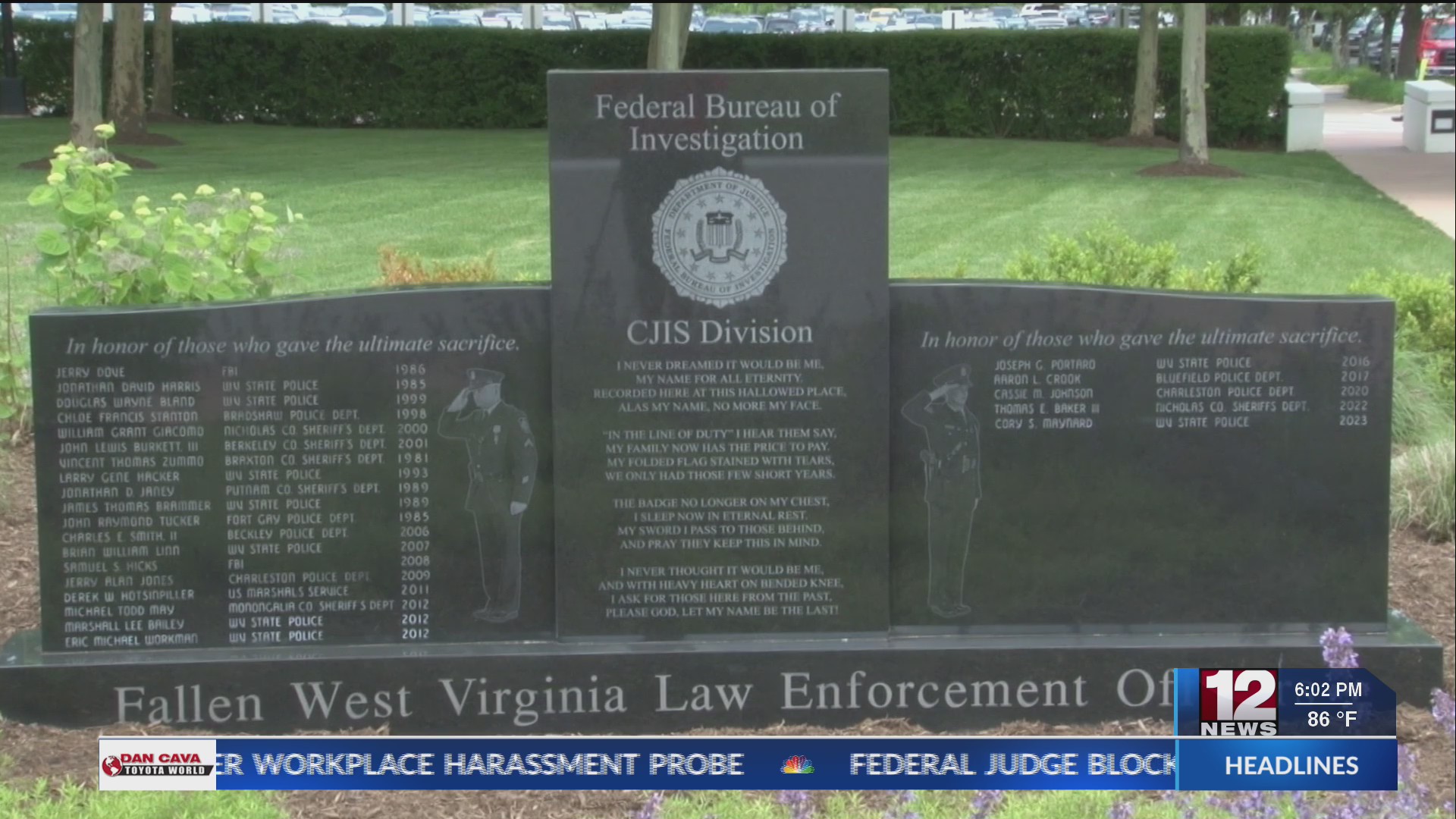 FBI’s CJIS Division recognizes fallen law enforcement officers in West ...