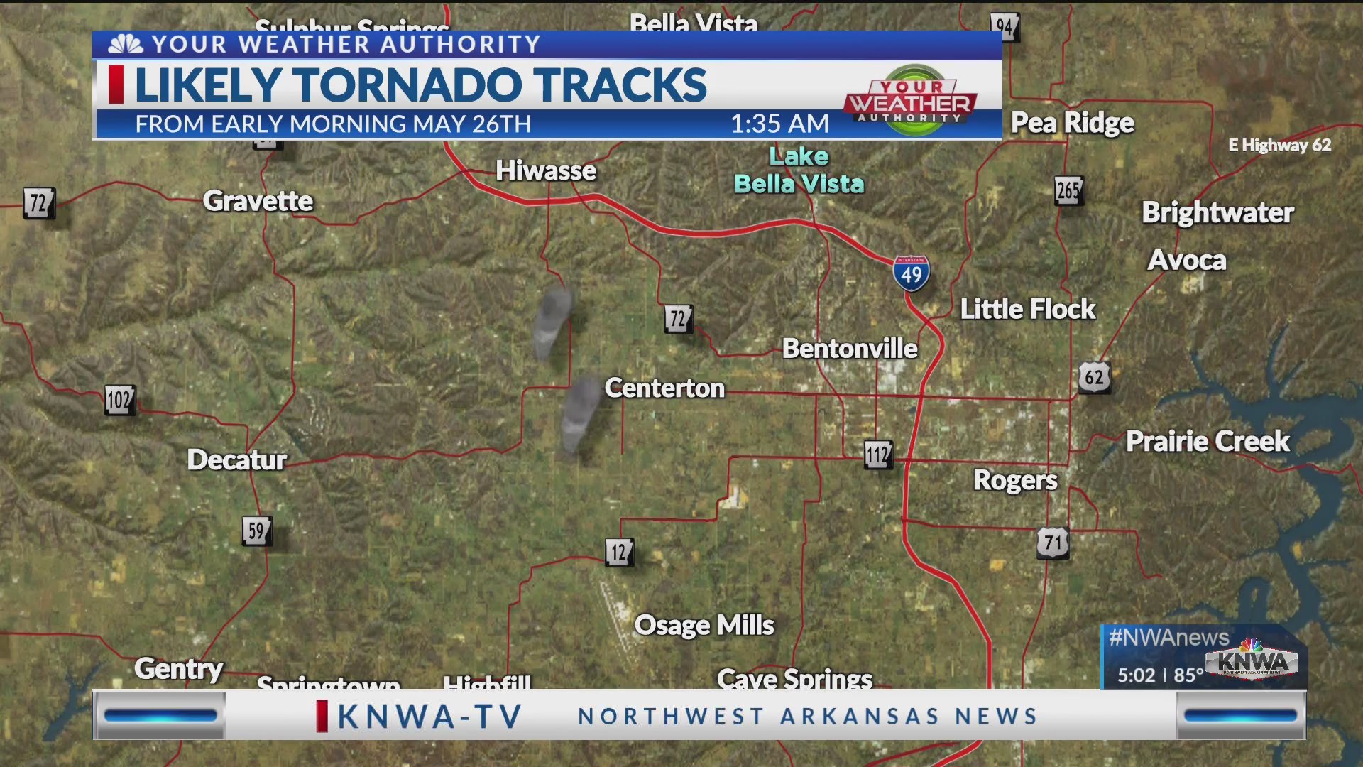 NWS: Centerton, Decatur tornadoes confirmed as EF2, EF3 – KNWA FOX24