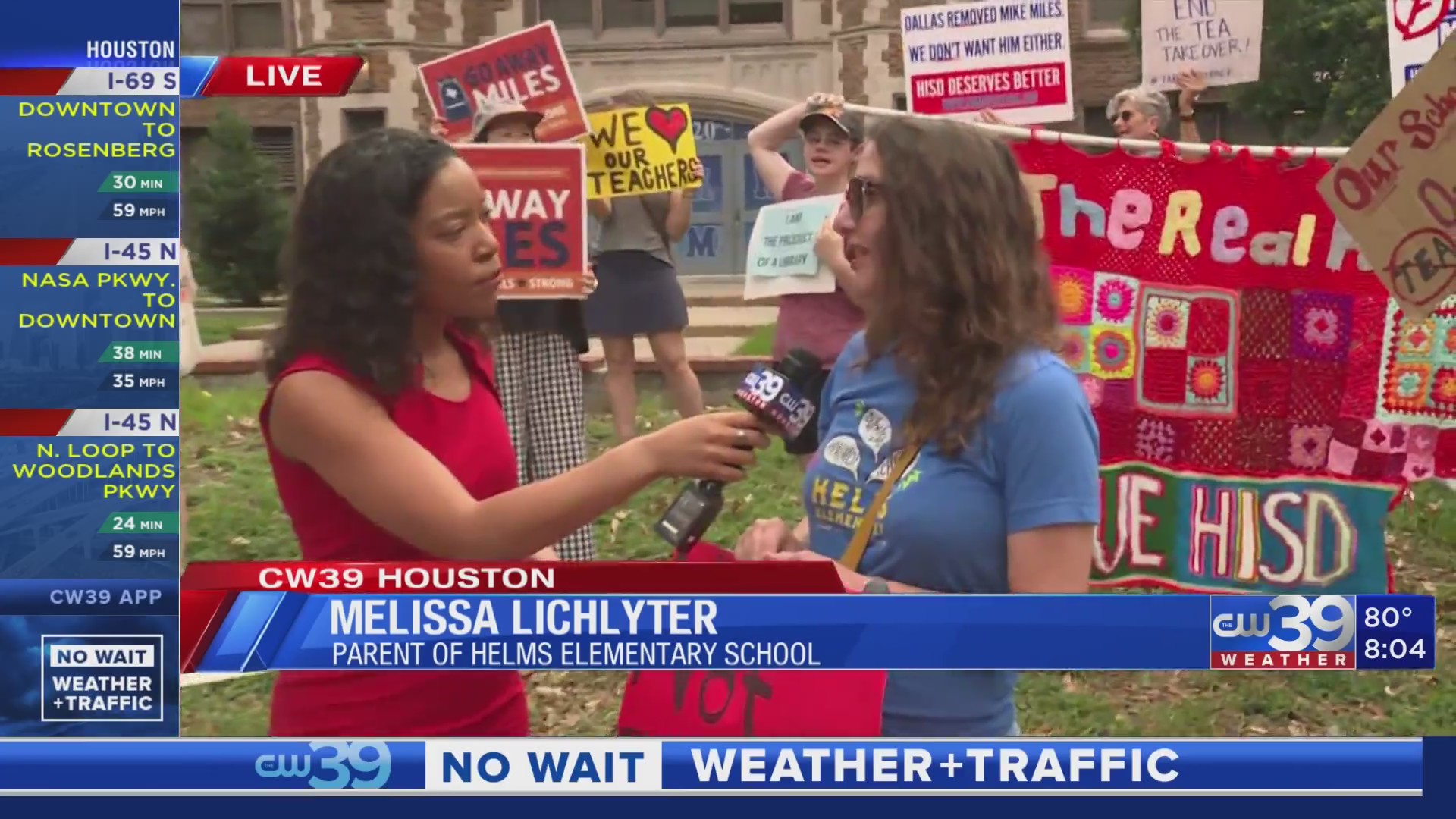 HISD parents continue protests outside of Hamilton Middle School – CW39 ...