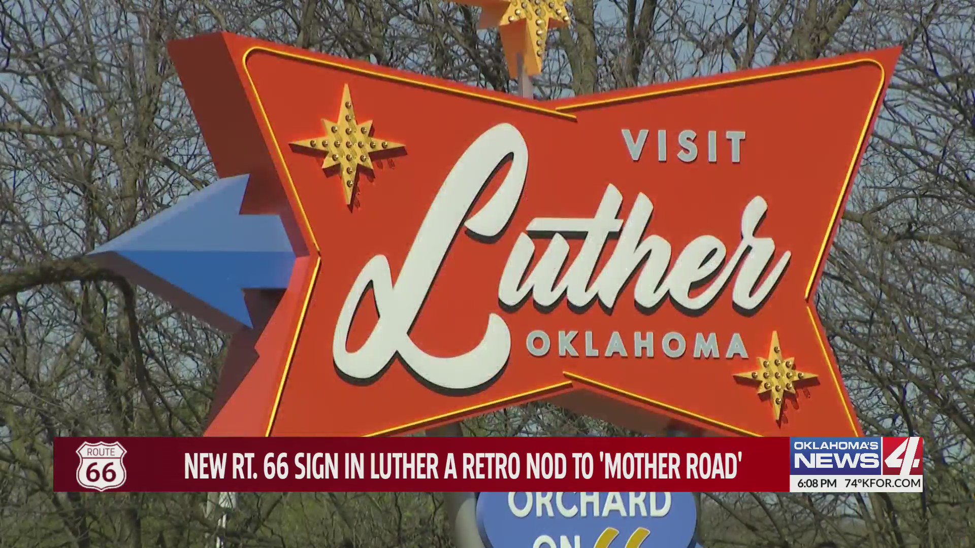 New Rt.66 sign in Luther a retro nod to ‘mother road’ – KFOR.com ...