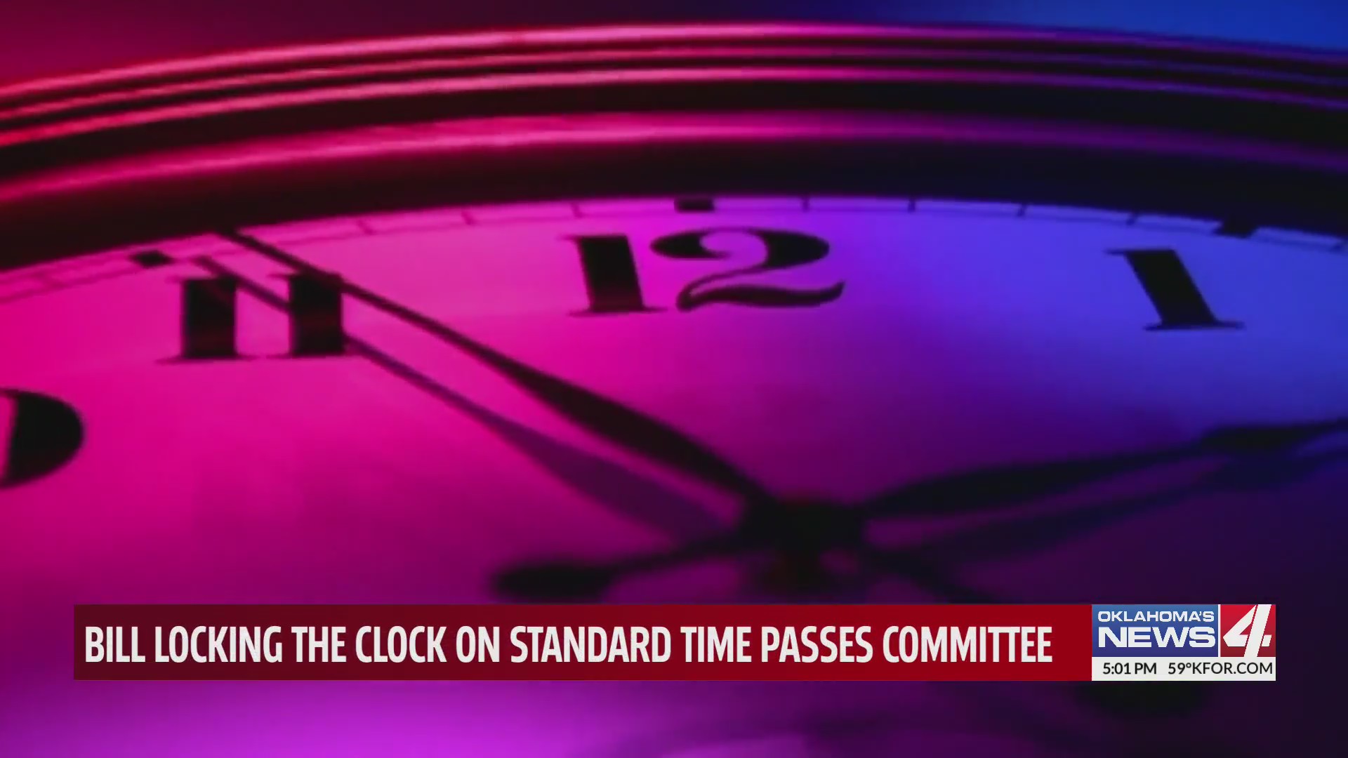 Bill locking the clock on standard time passes committee – KFOR.com ...