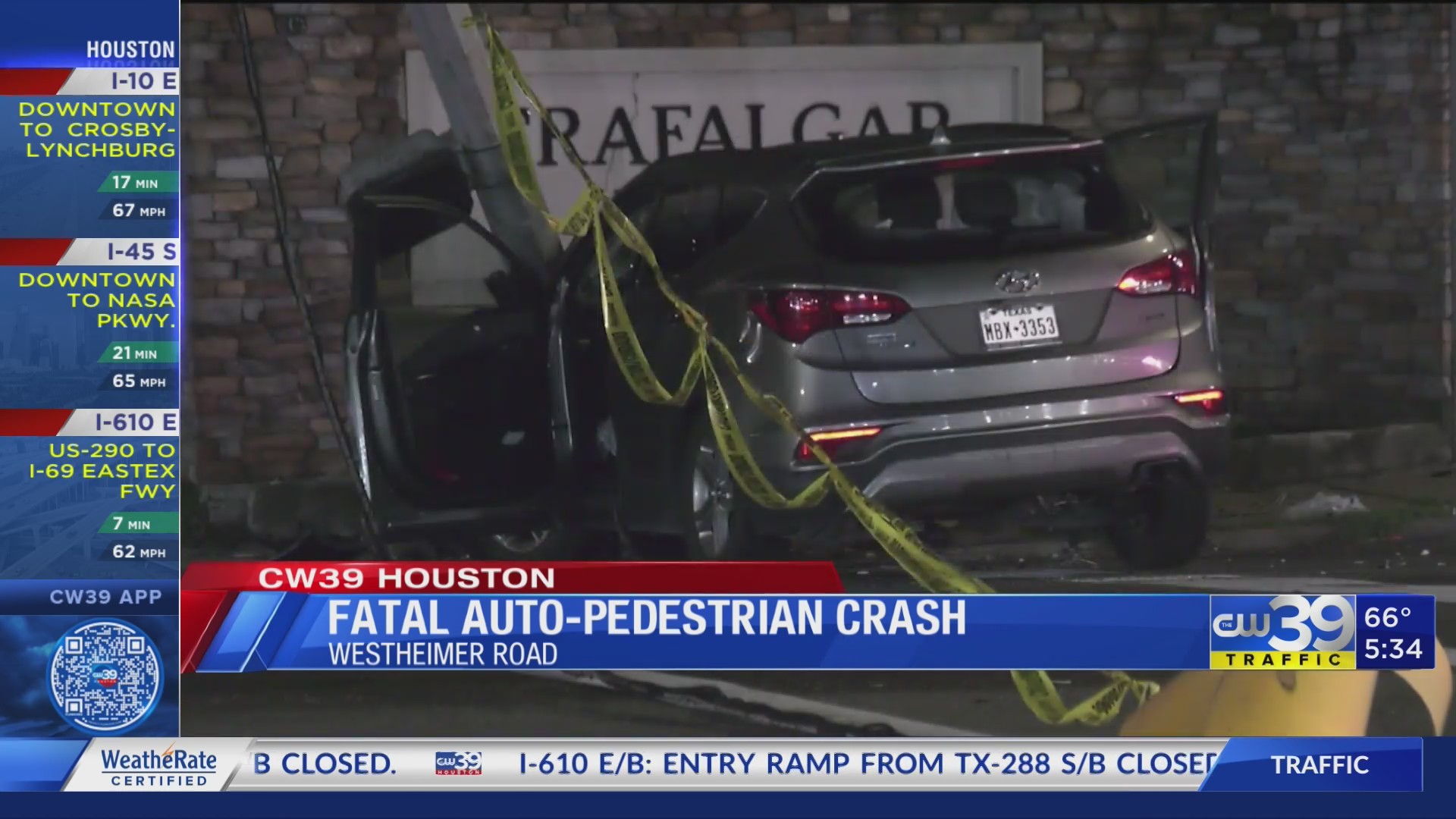 Deadly auto crash on Westheimer shuts down traffic | CW39 Houston ...