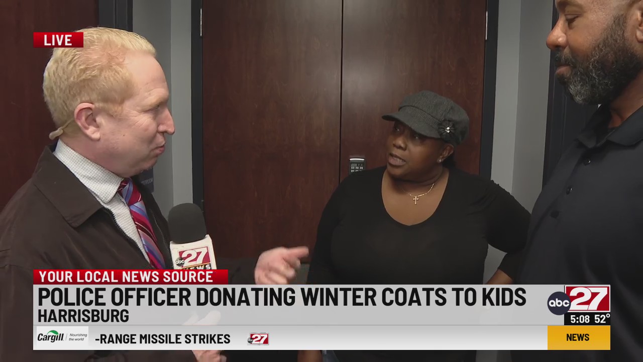 Police officer donating winter coats to kids – ABC27