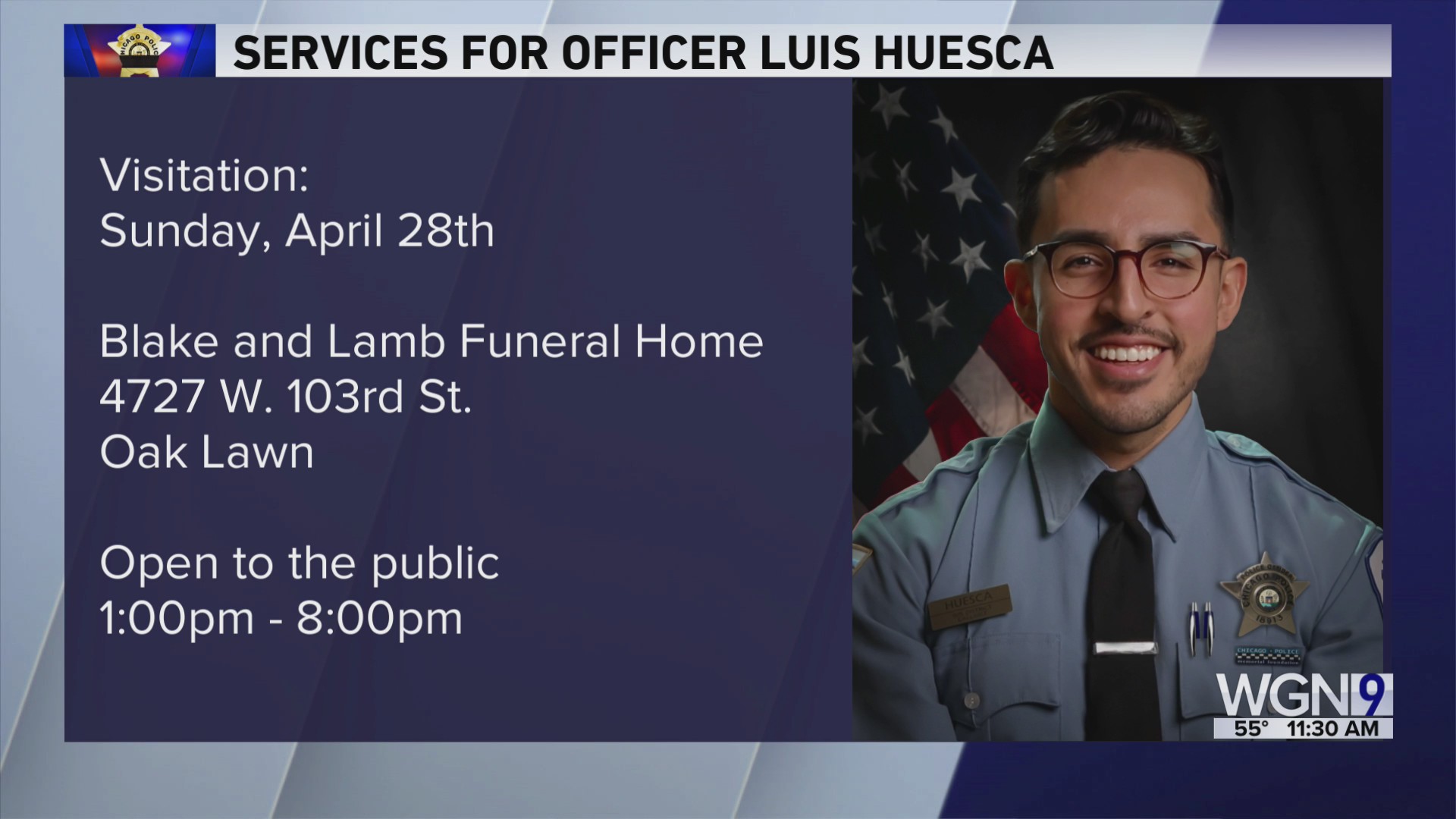 Services for fallen Chicago police Officer Luis M. Huesca scheduled ...