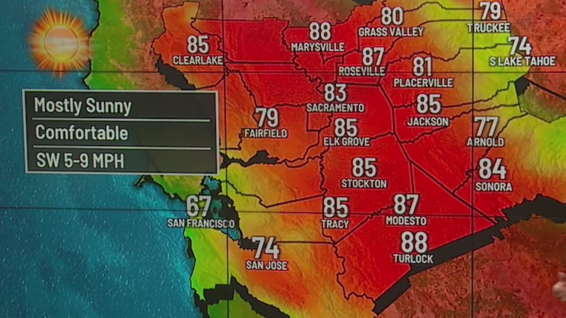 Comfortable temperatures continue for Sacramento region – FOX40 News