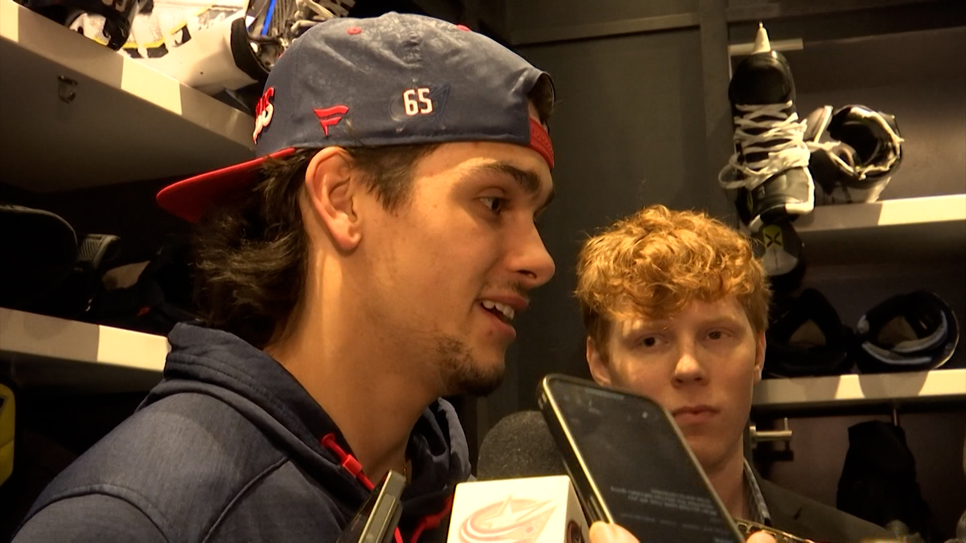 CBJ’s Luca Del Bel Belluz reacts after scoring in his NHL debut – NBC4 WCMH-TV