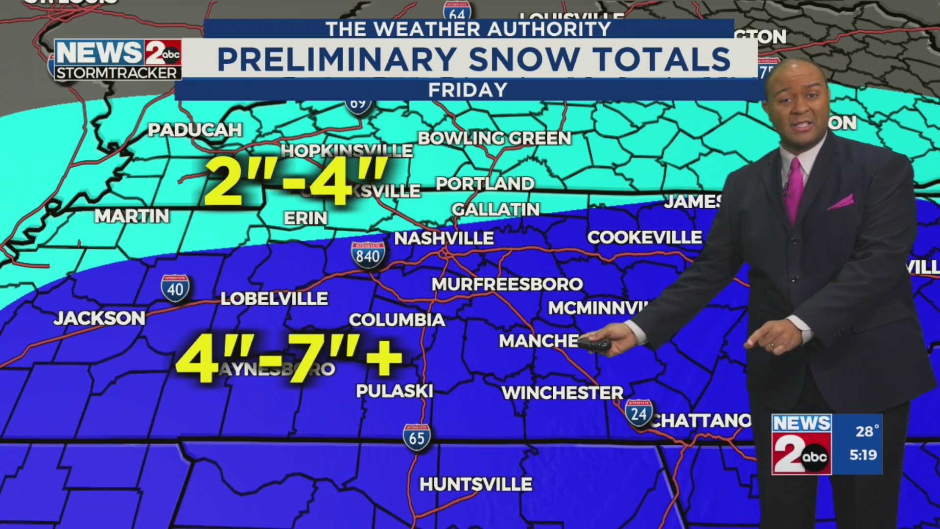 January 8, 2025 Morning Forecast – WKRN News 2