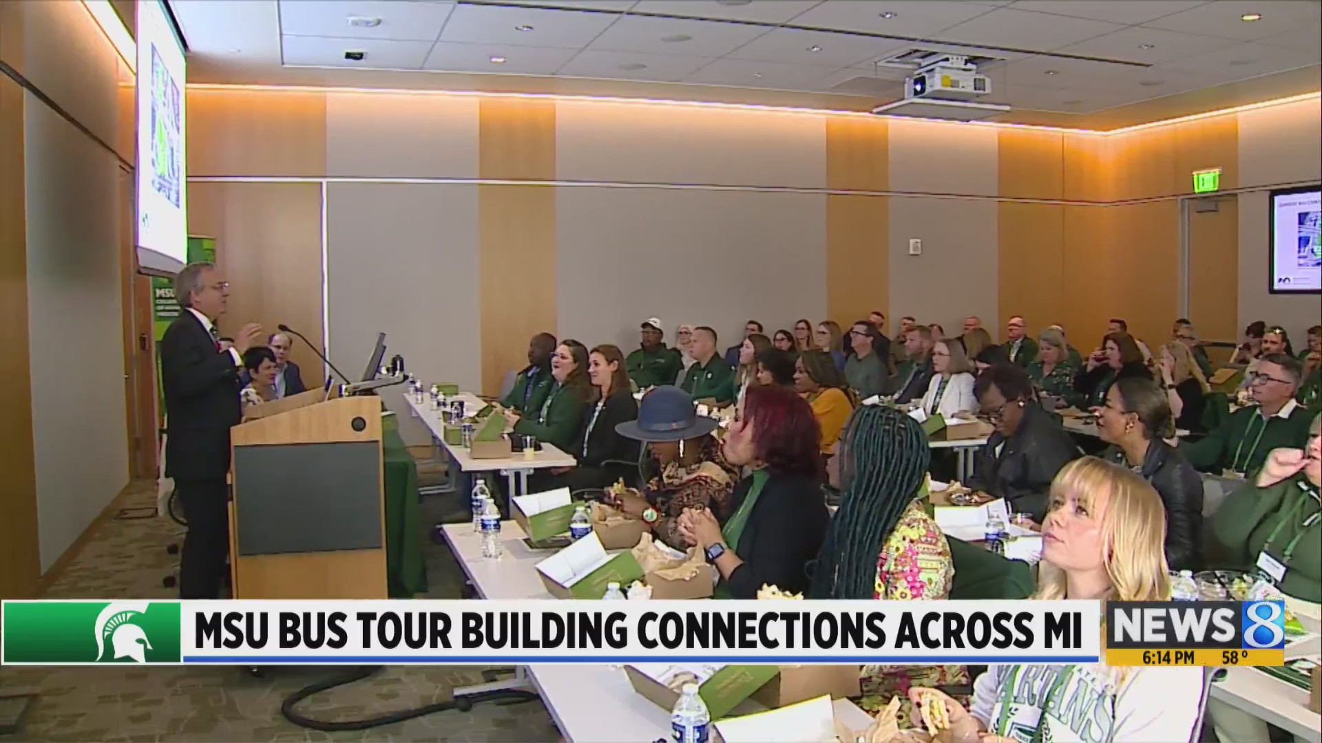 Inaugural Spartan Bus Tour makes stop in Grand Rapids – WOODTV.com