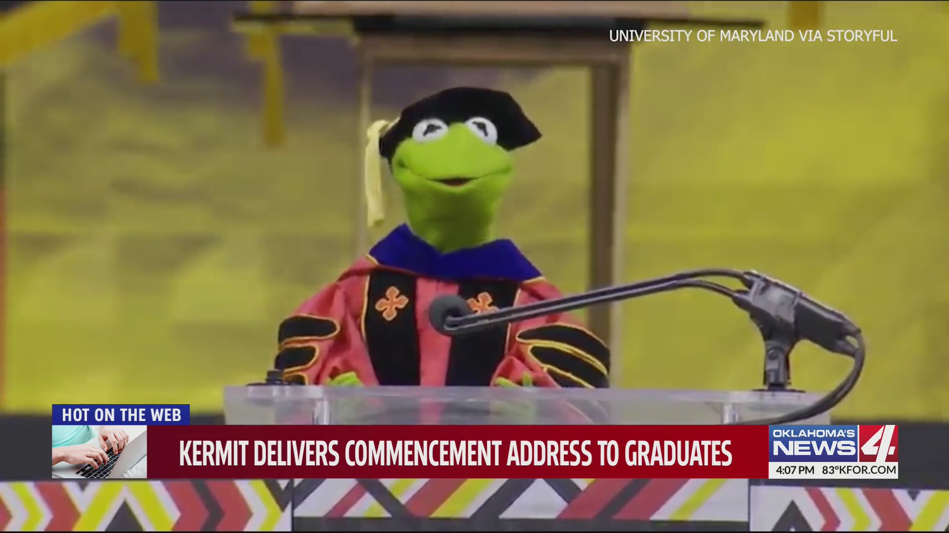Kermit delivers commencement address to graduates – KFOR.com Oklahoma City
