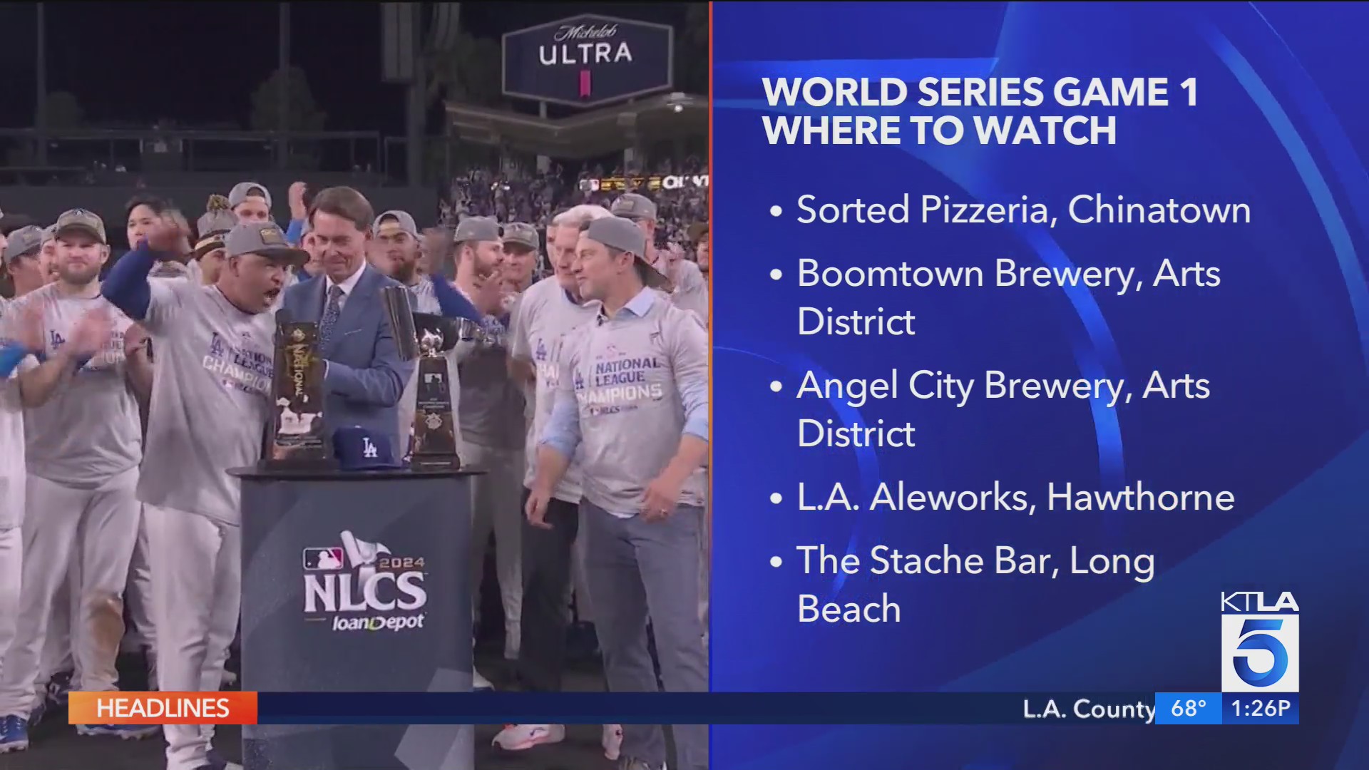 No ticket, No problem: Where to watch the World Series in L.A. – KTLA