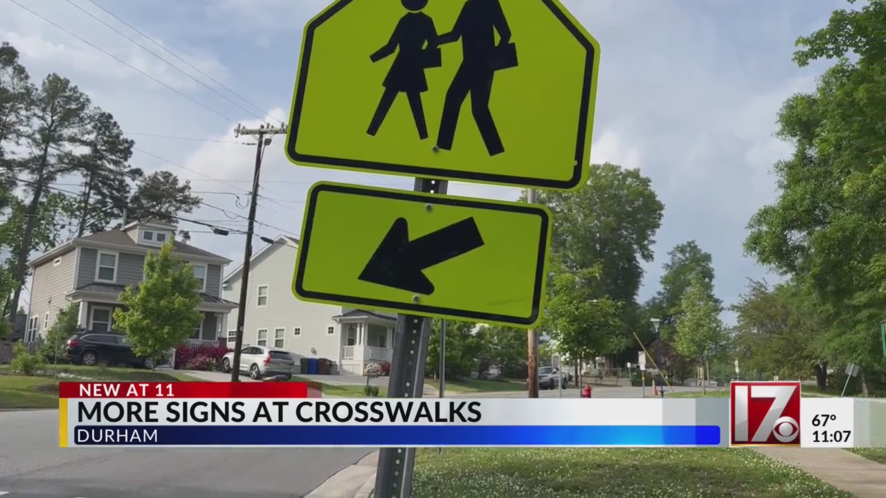 More crosswalk signs coming to Durham for safety – CBS17.com