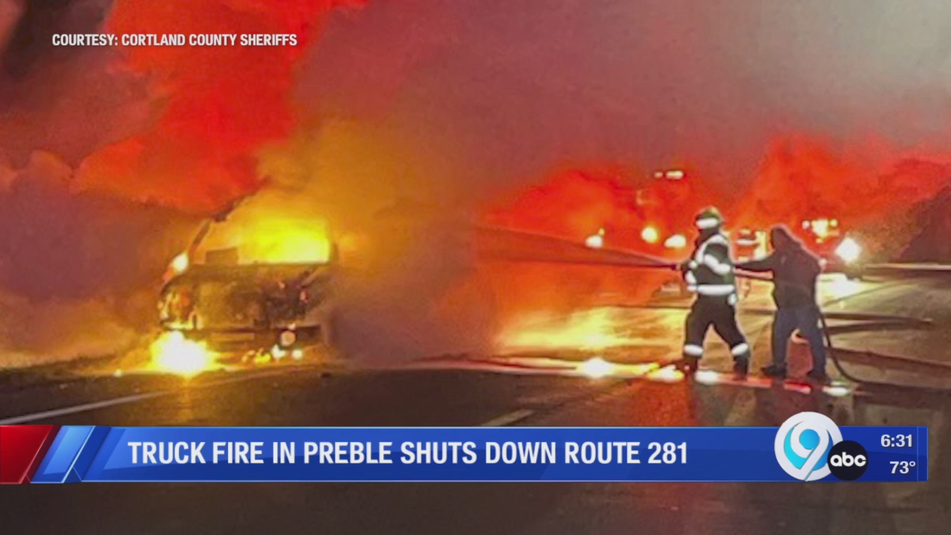 Truck fire in Preble shuts down Route 281 overnight – WSYR