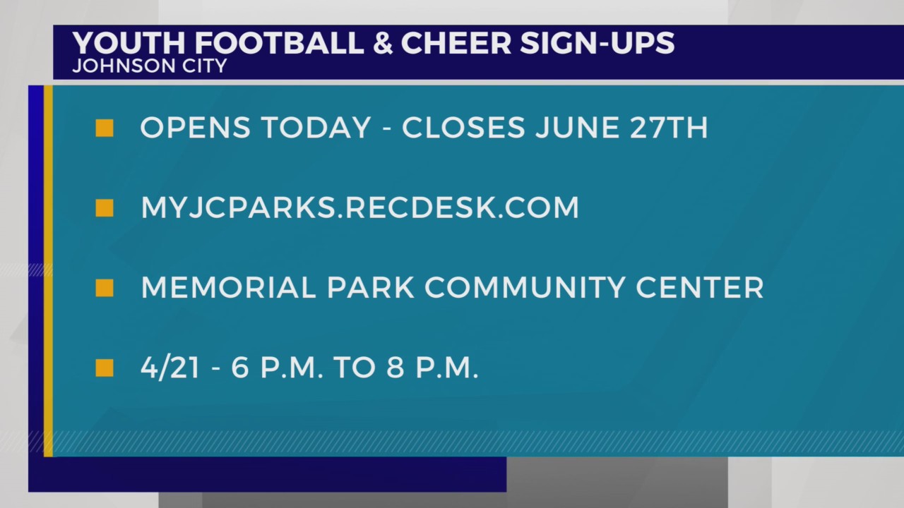 Sign-ups open for youth football and cheer in Johnson City – WJHL | Tri ...