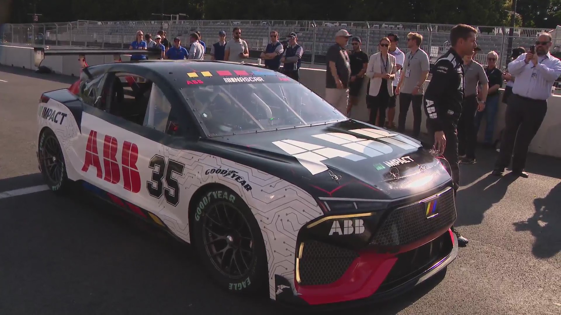 A green flag for clean power: NASCAR unveils its first electric racecar ...
