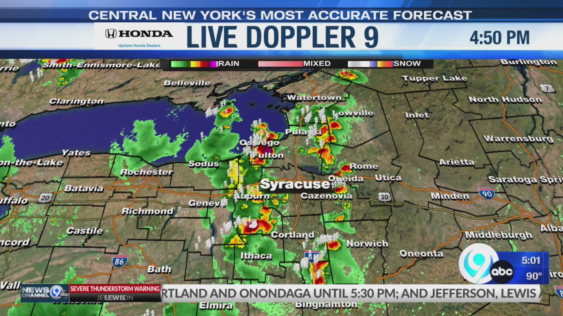Severe thunderstorms approaching Syracuse at 5 pm – WWTI – InformNNY.com