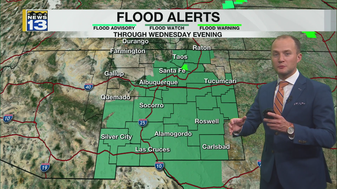 Flash flooding still possible tonight and Wednesday – KRQE NEWS 13 ...