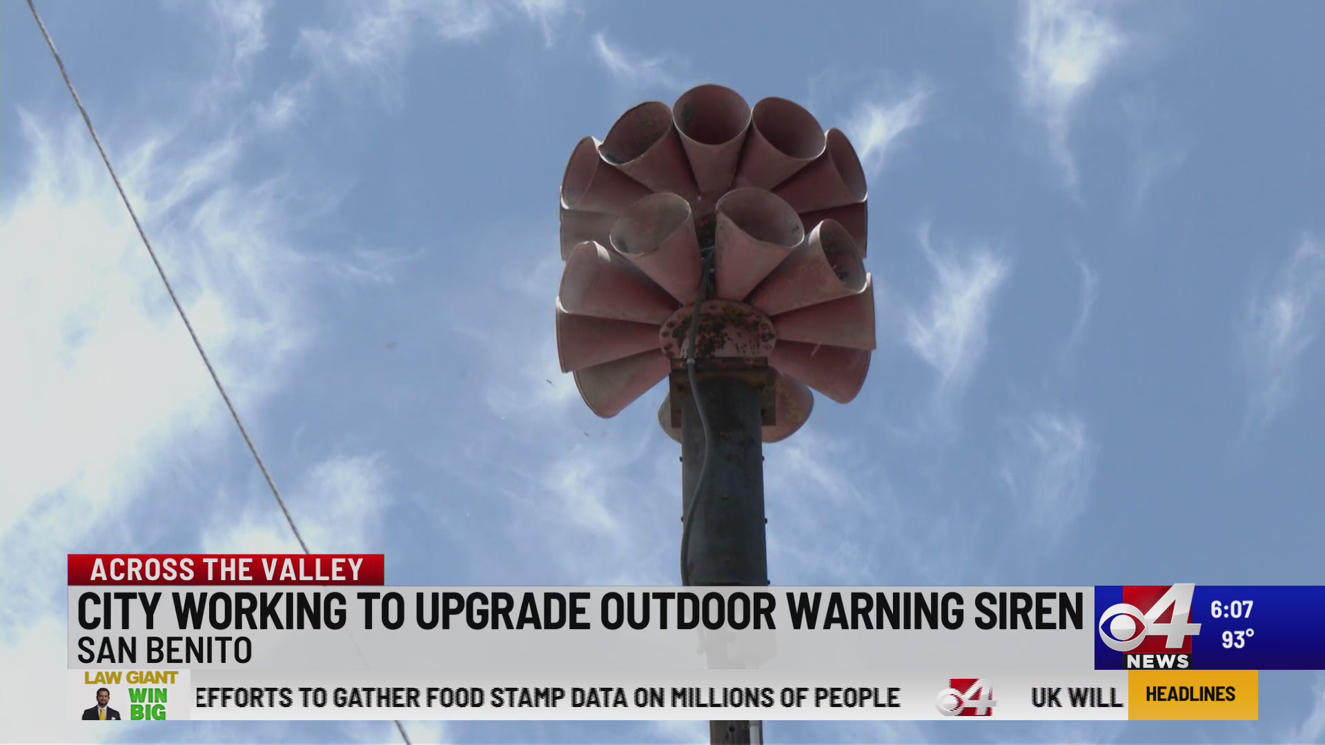 City Working to Upgrade Outdoor Warning Siren – KVEO-TV