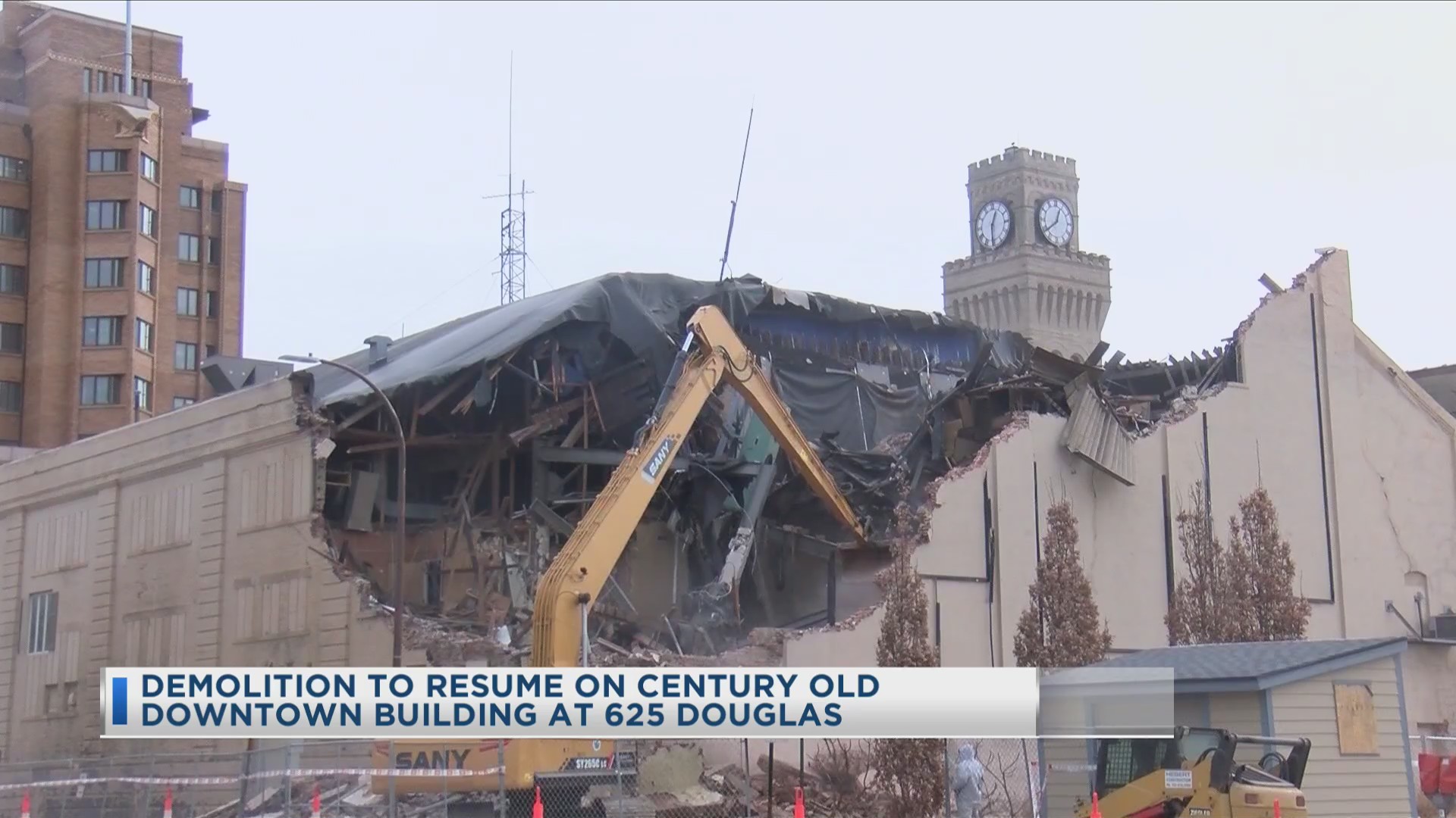 Demolition To Resume On Century Old Downtown Building At 625 Douglas ...