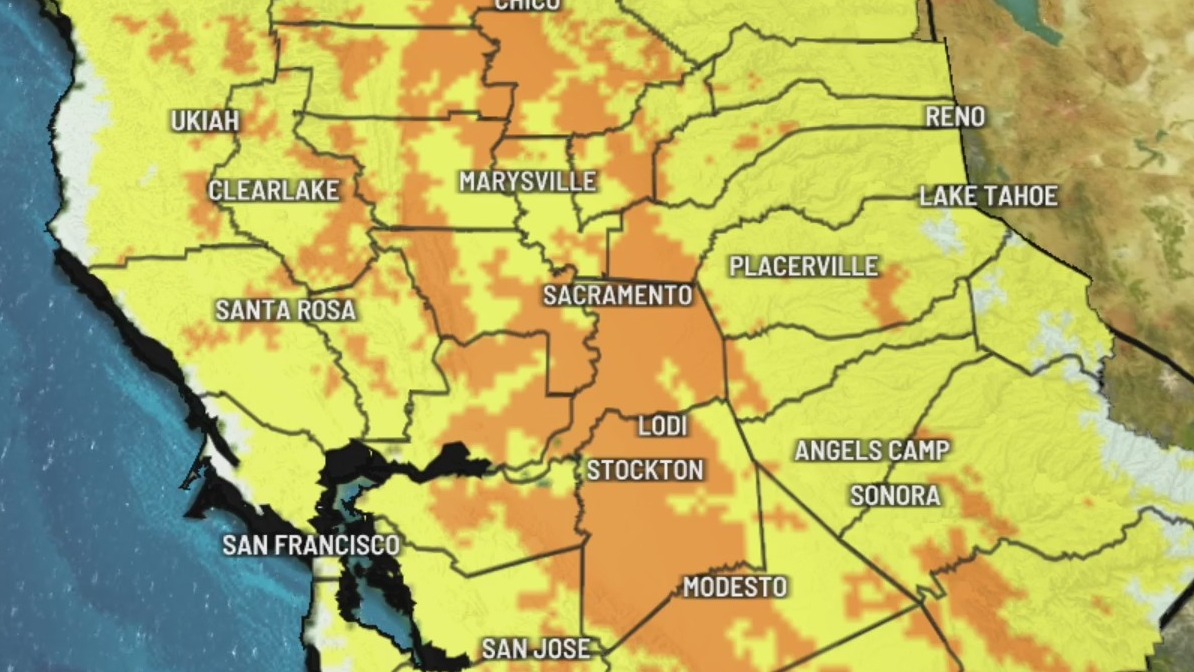 Sacramento heat risk at low level before temperatures pick up later ...