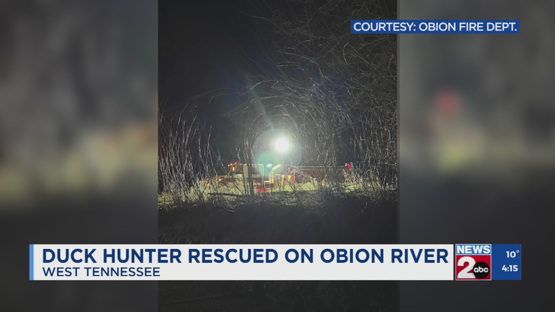 Duck hunter rescued on Obion River – WKRN News 2
