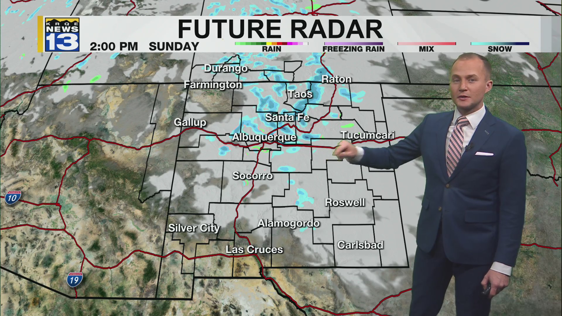 Snow moves back into New Mexico Sunday – KRQE NEWS 13 – Breaking News ...