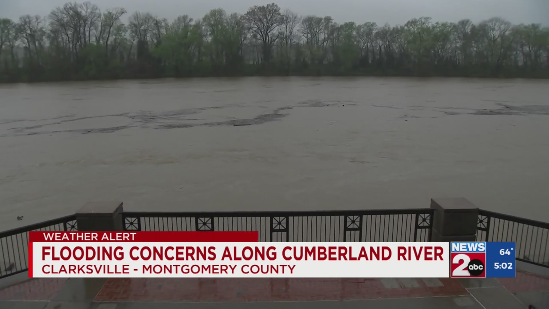 Flooding concerns along the Cumberland River in Montgomery County ...