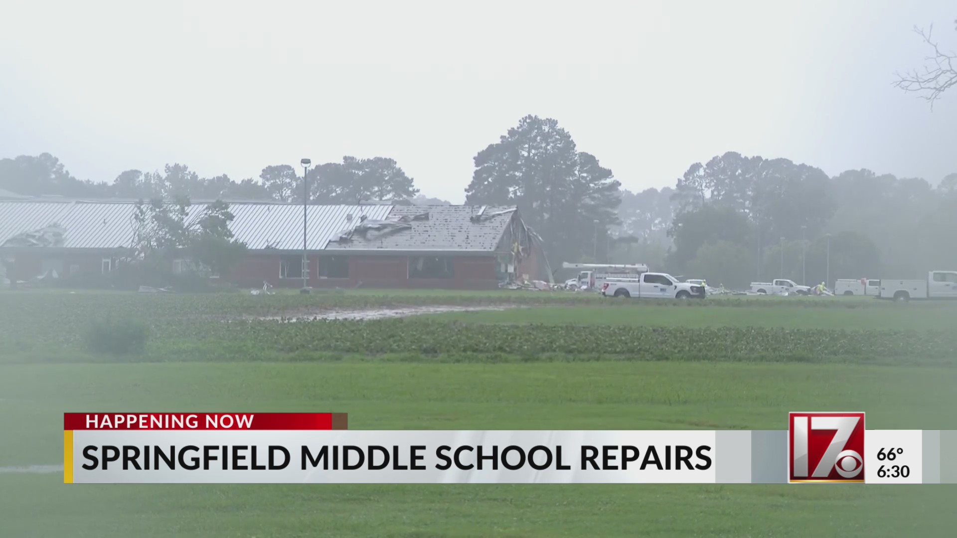 Springfield Middle School repairs after Debby’s damage – CBS17.com