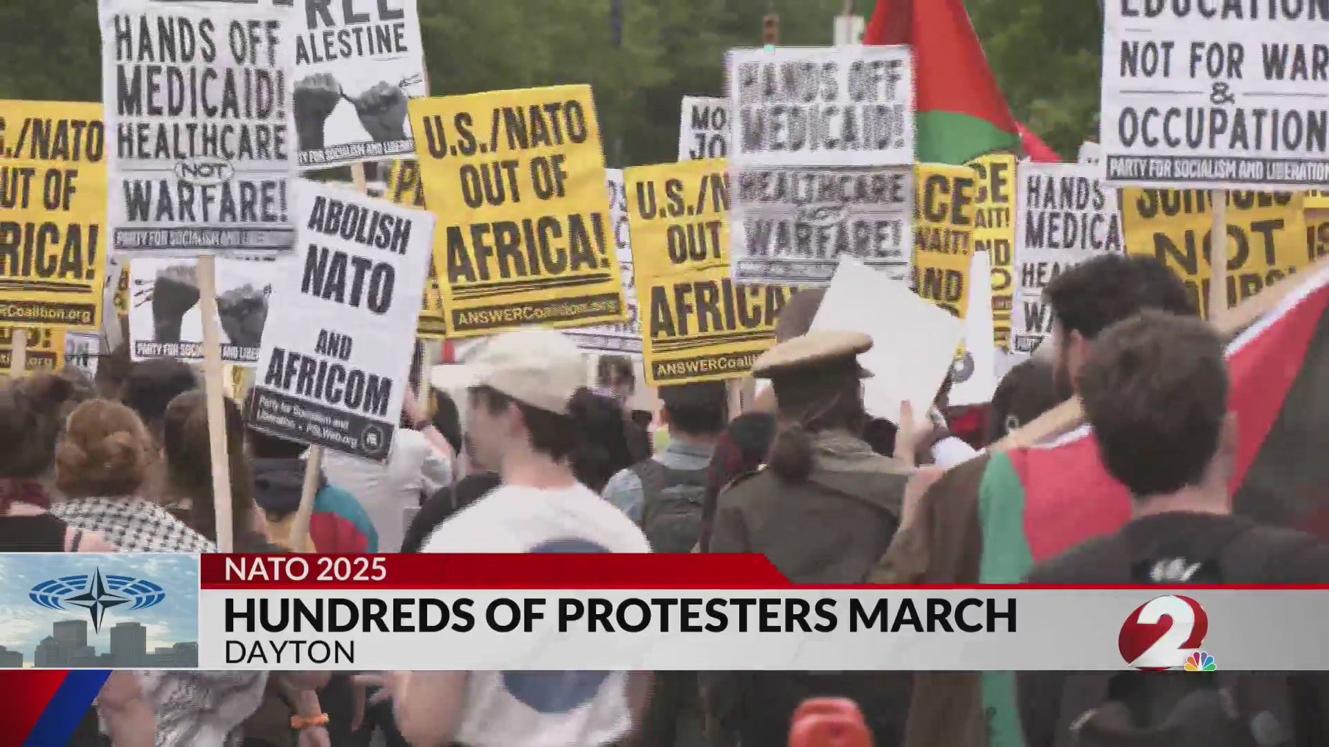 Hundreds of protesters march Sunday in opposition to NATO – WDTN.com